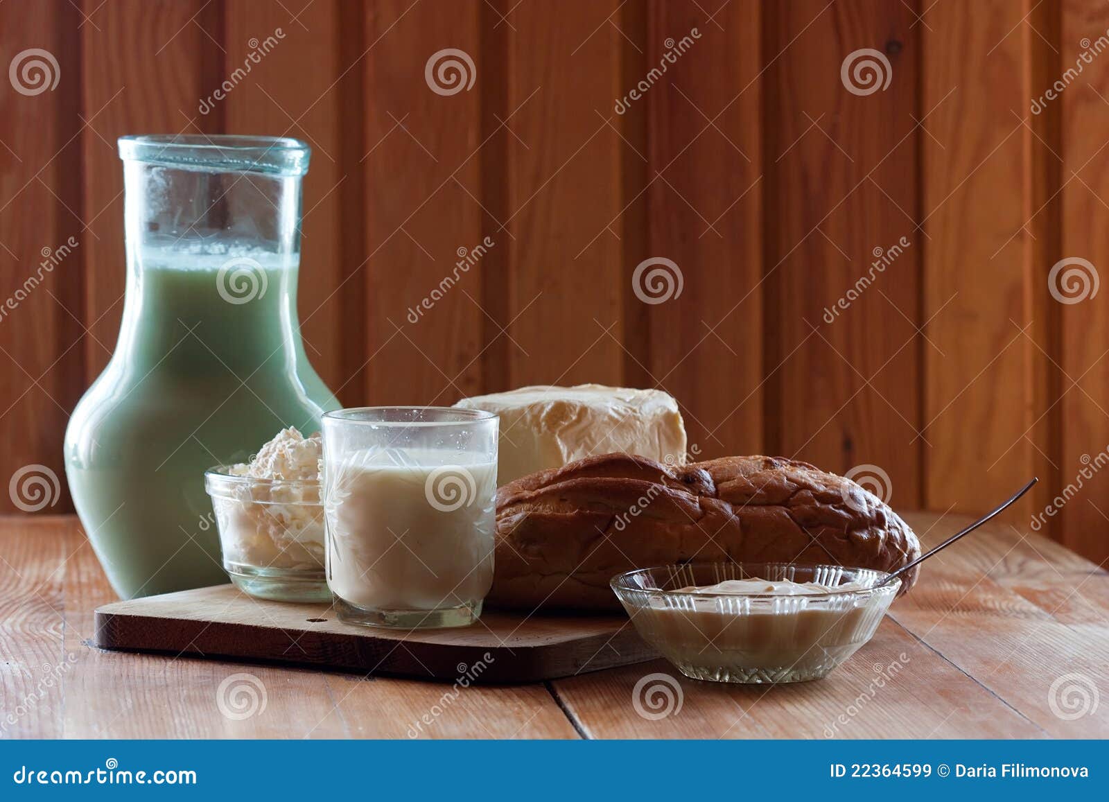 Milk food stock image. Image of plate, cream, bread, spoon - 22364599