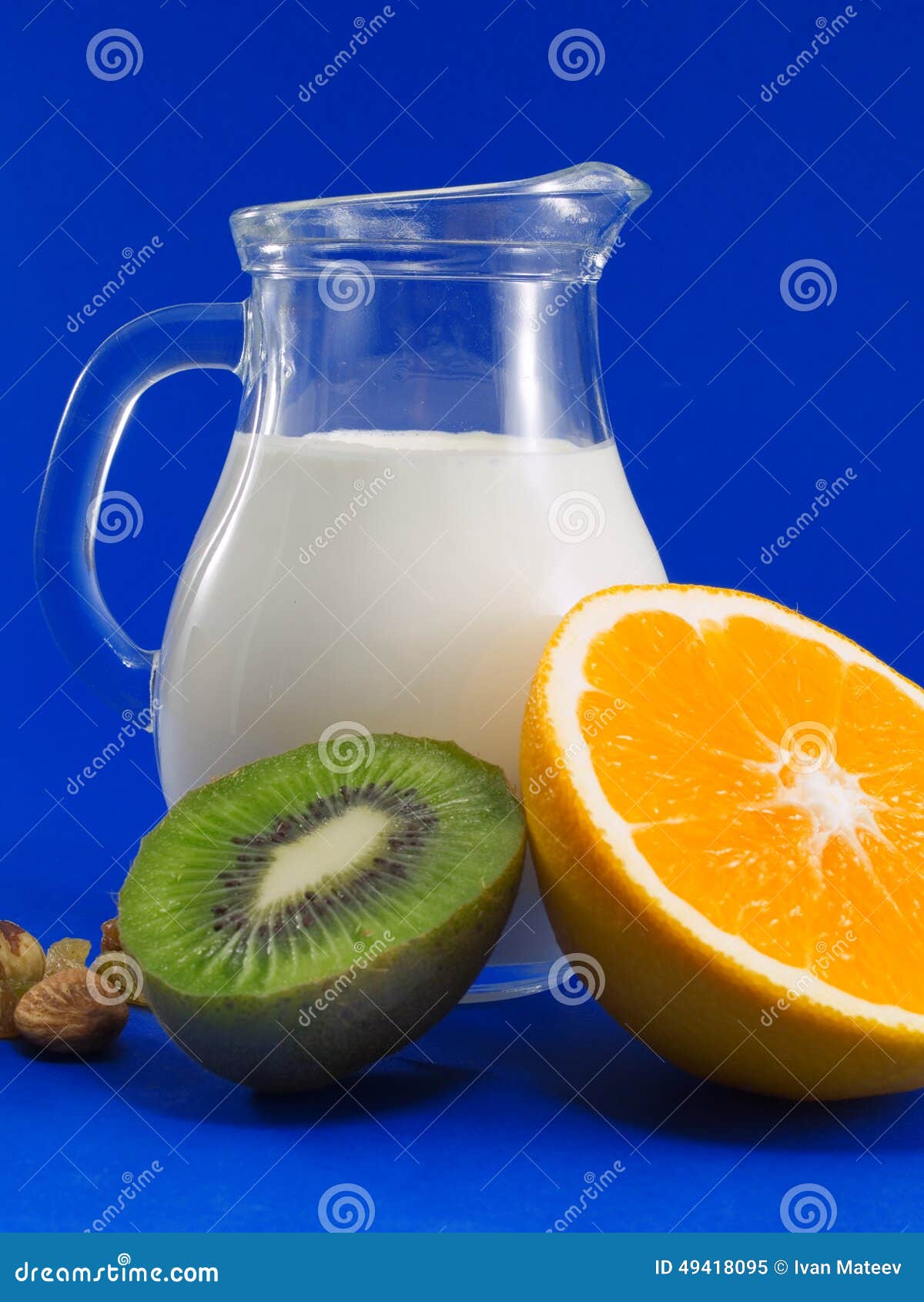 Milk with Fruits stock image. Image of milk, glass, sweet - 49418095