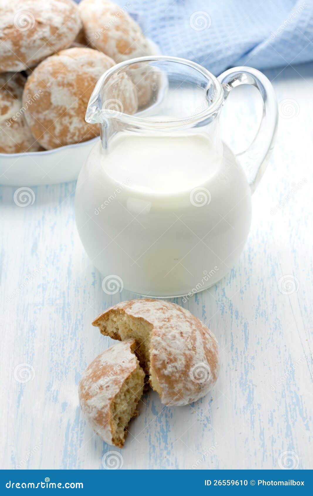 Milk and gingerbread stock photo. Image of creamer, dieting - 26559610
