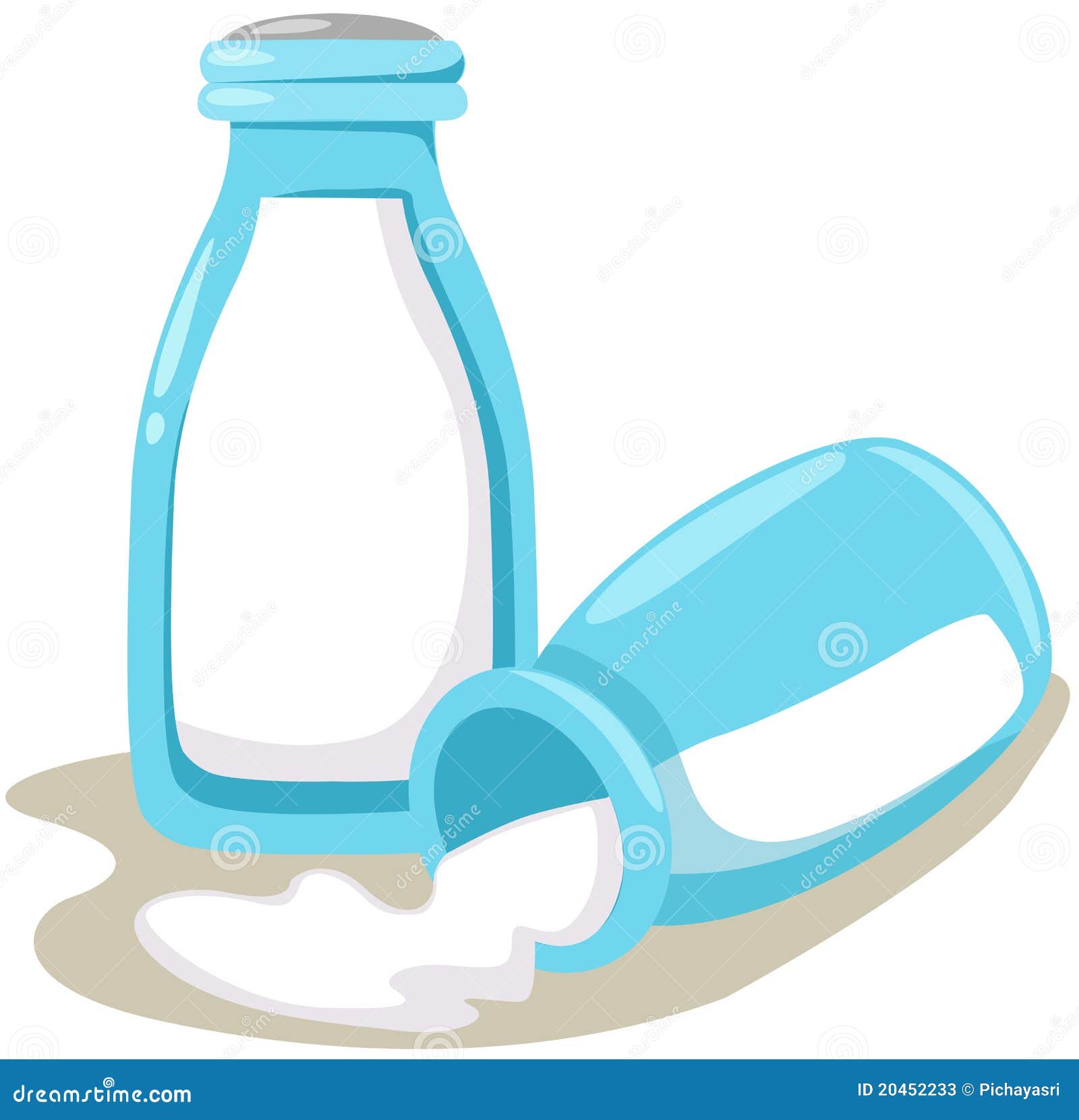 Milk Glass. Realistic Empty, Half Full And Full Glass With Milk ...