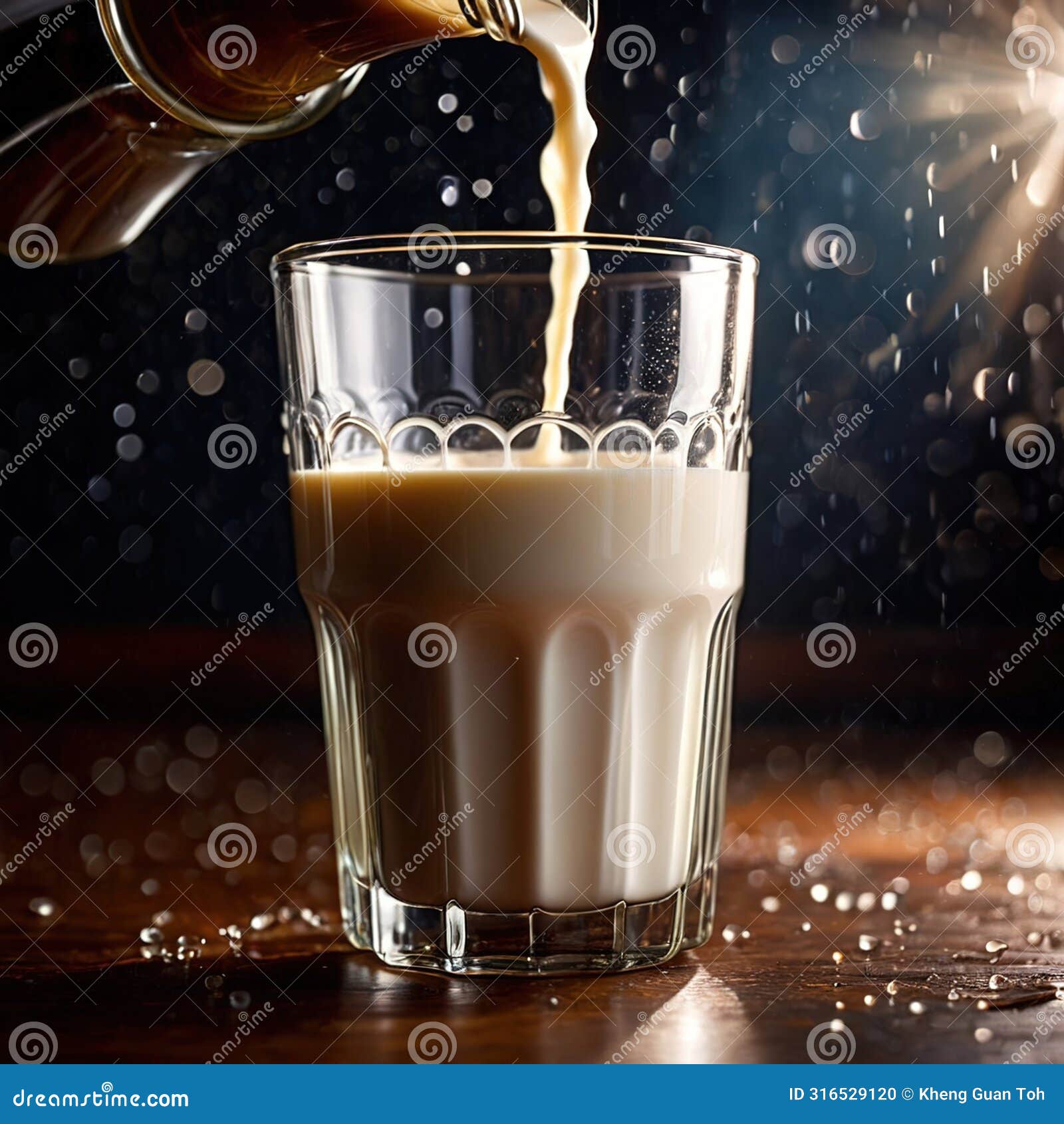 Milk, Glass of Dairy Drink from Cows Stock Illustration - Illustration ...