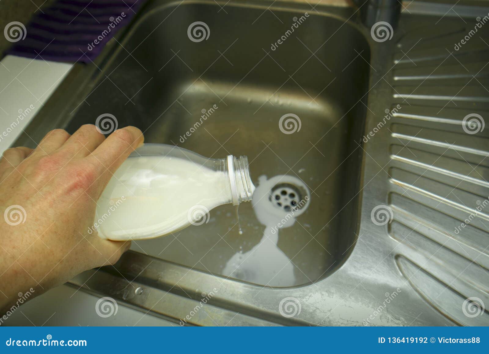 Milk Gone Off stock photo. Image of away, bottle, danger - 136419192