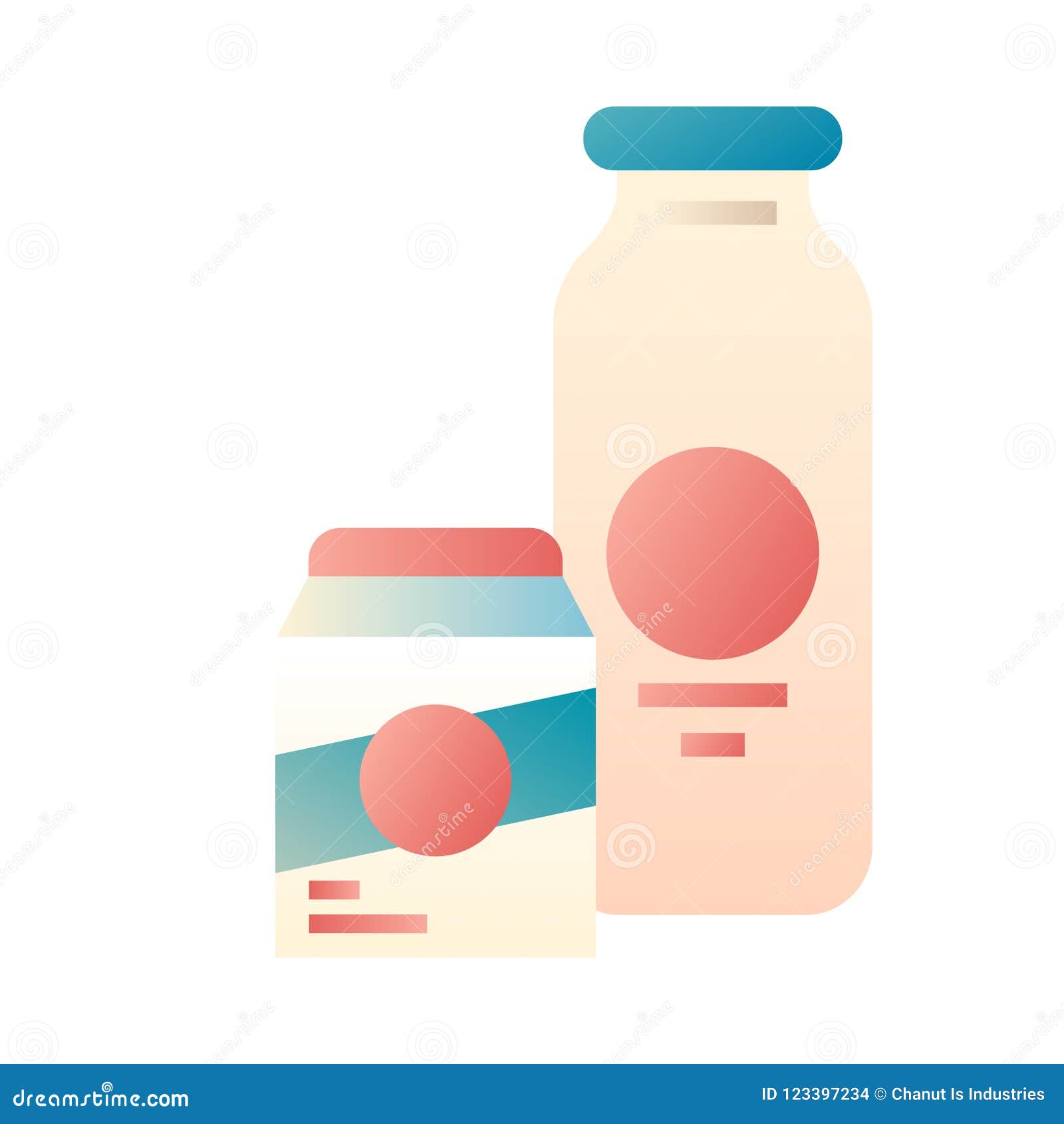 Milk gradient illustration stock vector. Illustration of drink - 123397234