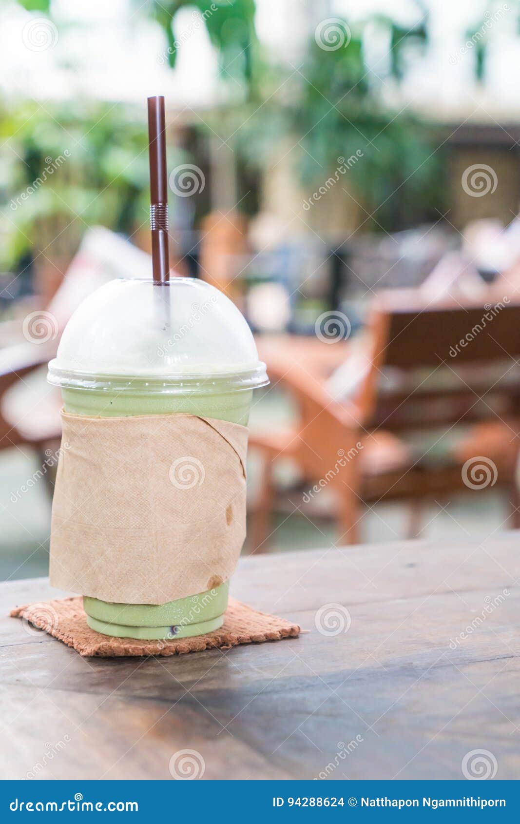 Milk green tea frappe stock photo. Image of cold, health - 94288624