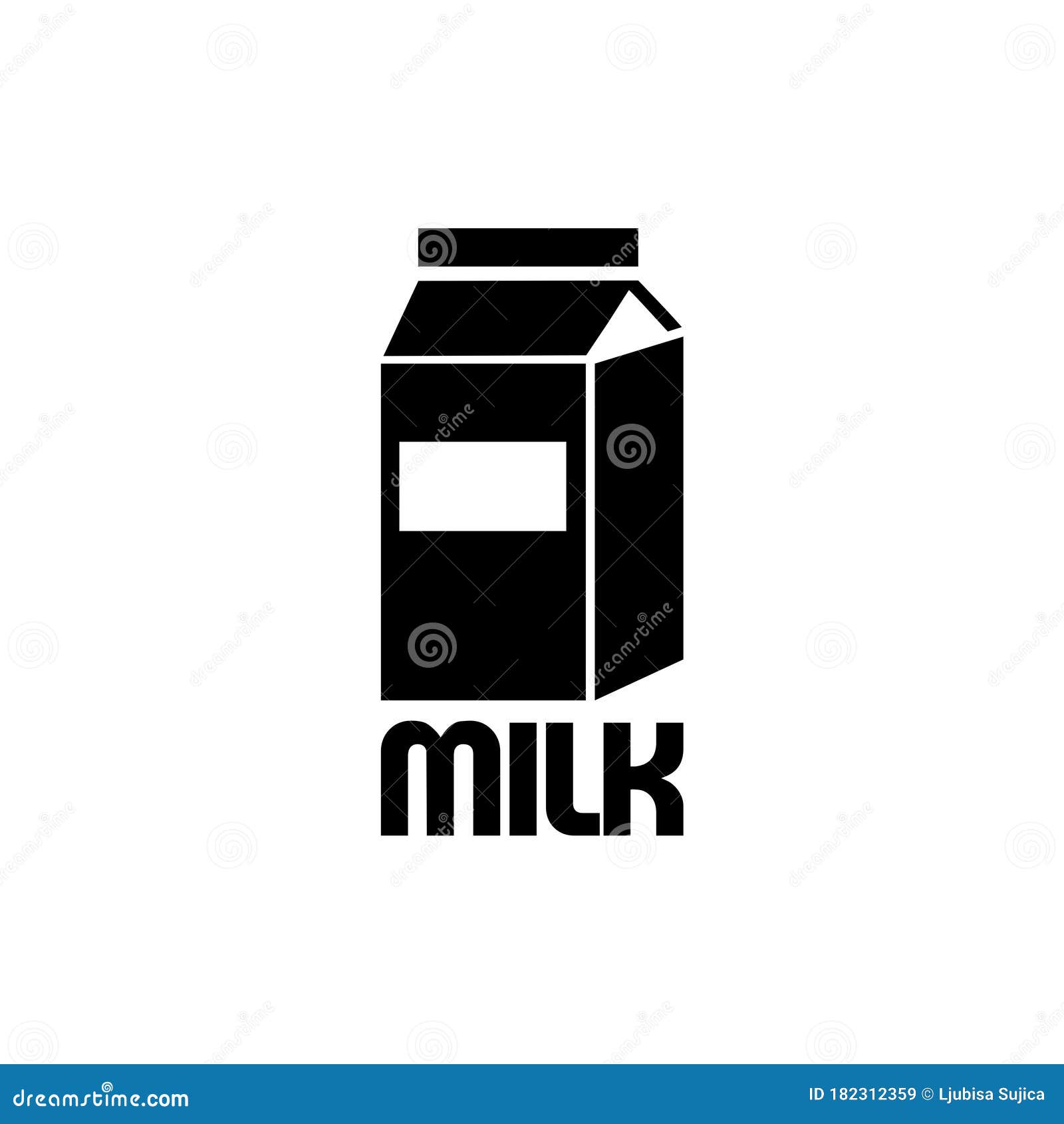 Milk Icon Isolated on White Background Stock Vector - Illustration of ...