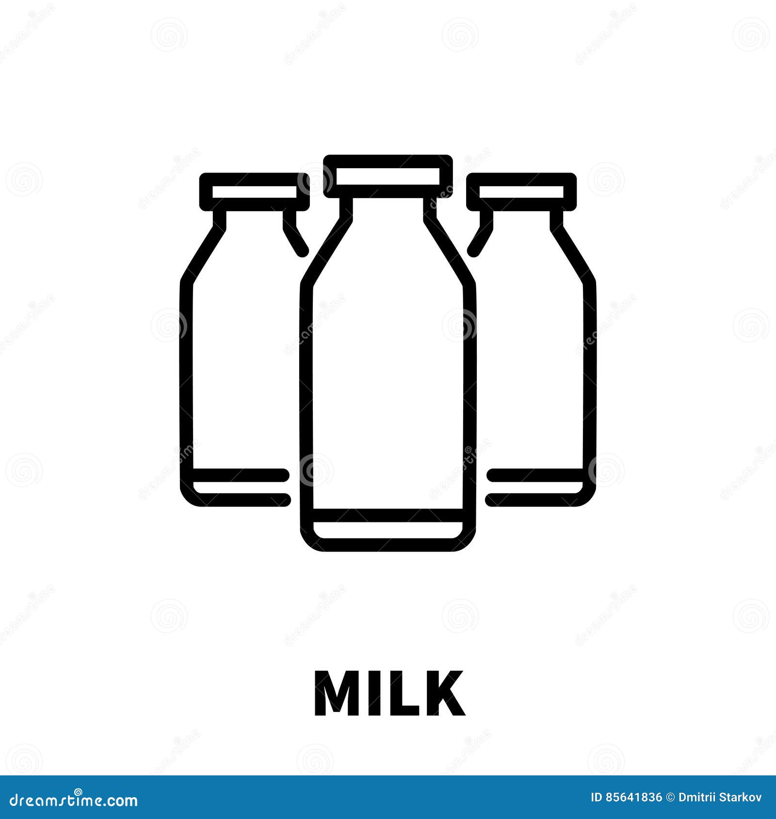 Milk Icon or Logo in Modern Line Style. Stock Vector - Illustration of ...