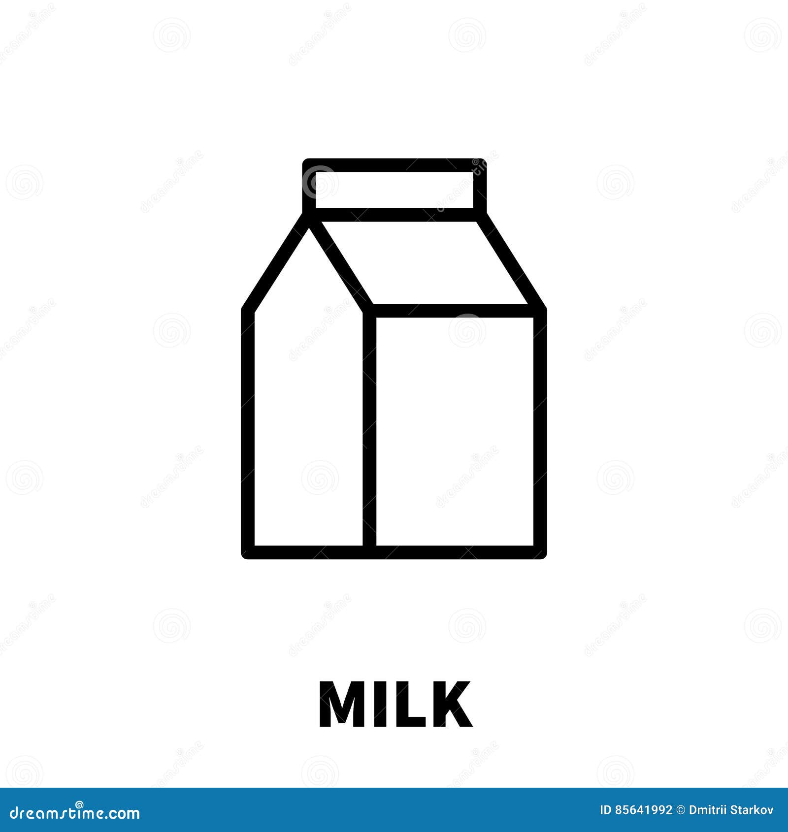 Milk Icon or Logo in Modern Line Style. Stock Vector - Illustration of ...