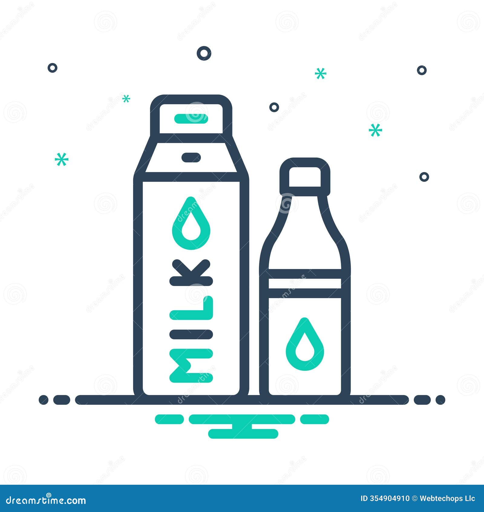 Mix Icon for Milk, Protein and Dairy Stock Illustration - Illustration ...