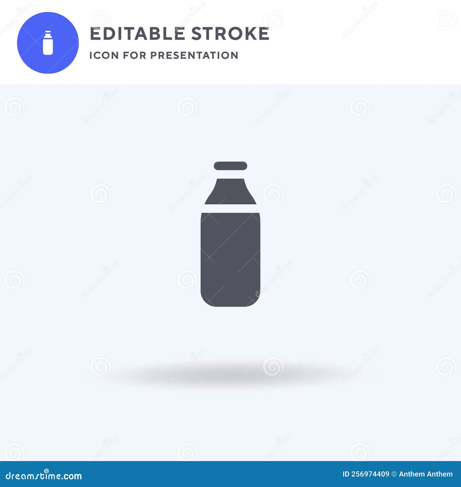 Milk Icon Vector, Filled Flat Sign, Solid Pictogram Isolated on White ...