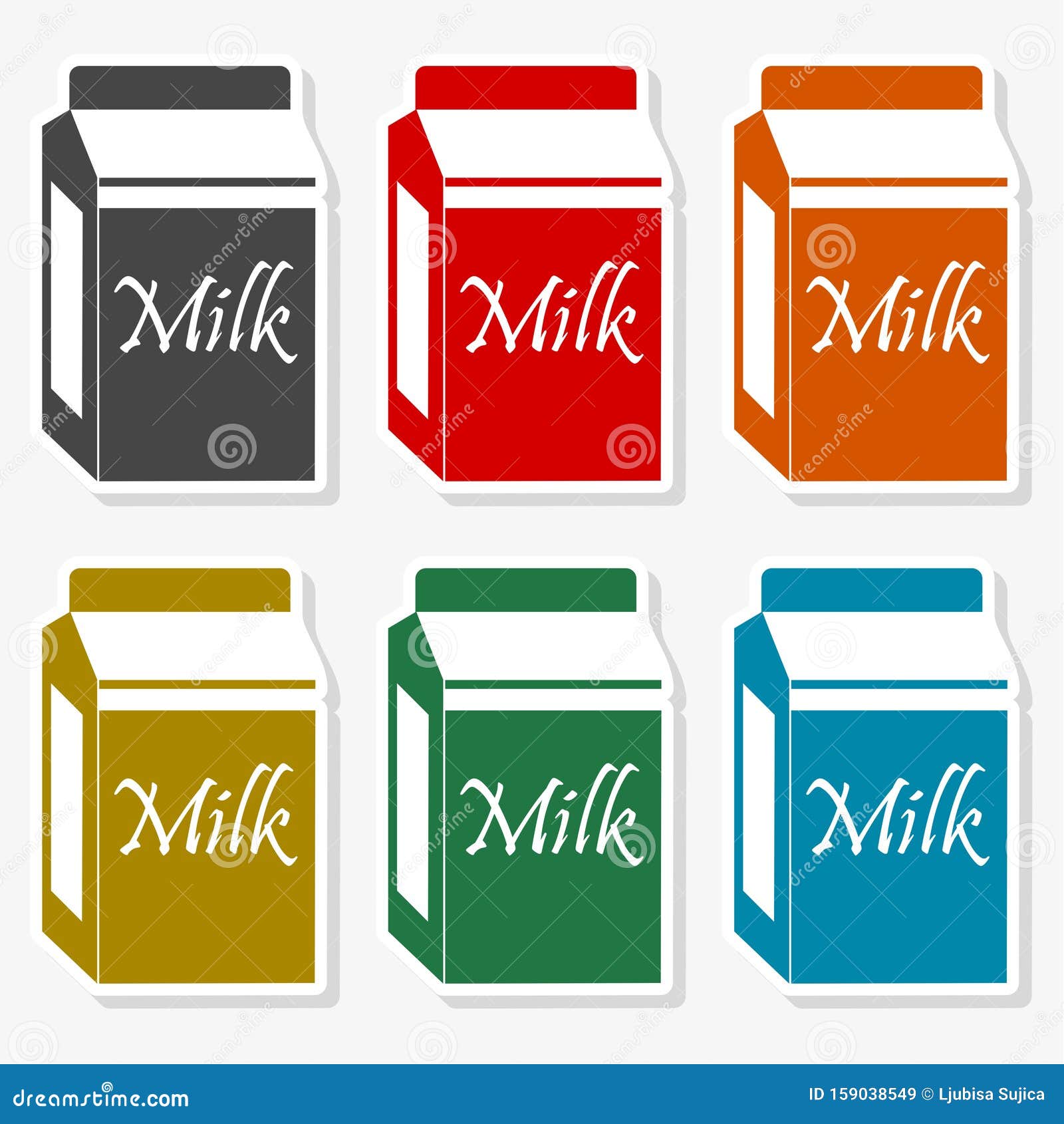 The milk - Illustration stock vector. Illustration of finance - 159038549