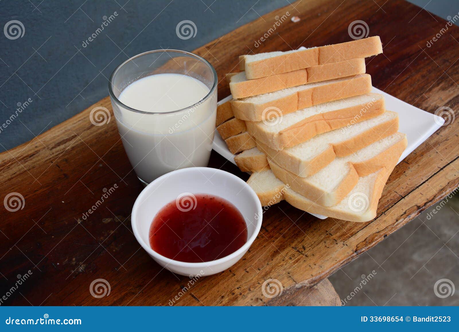 Milk Jam and Slices of Bread Stock Photo - Image of bowl, dish: 33698654