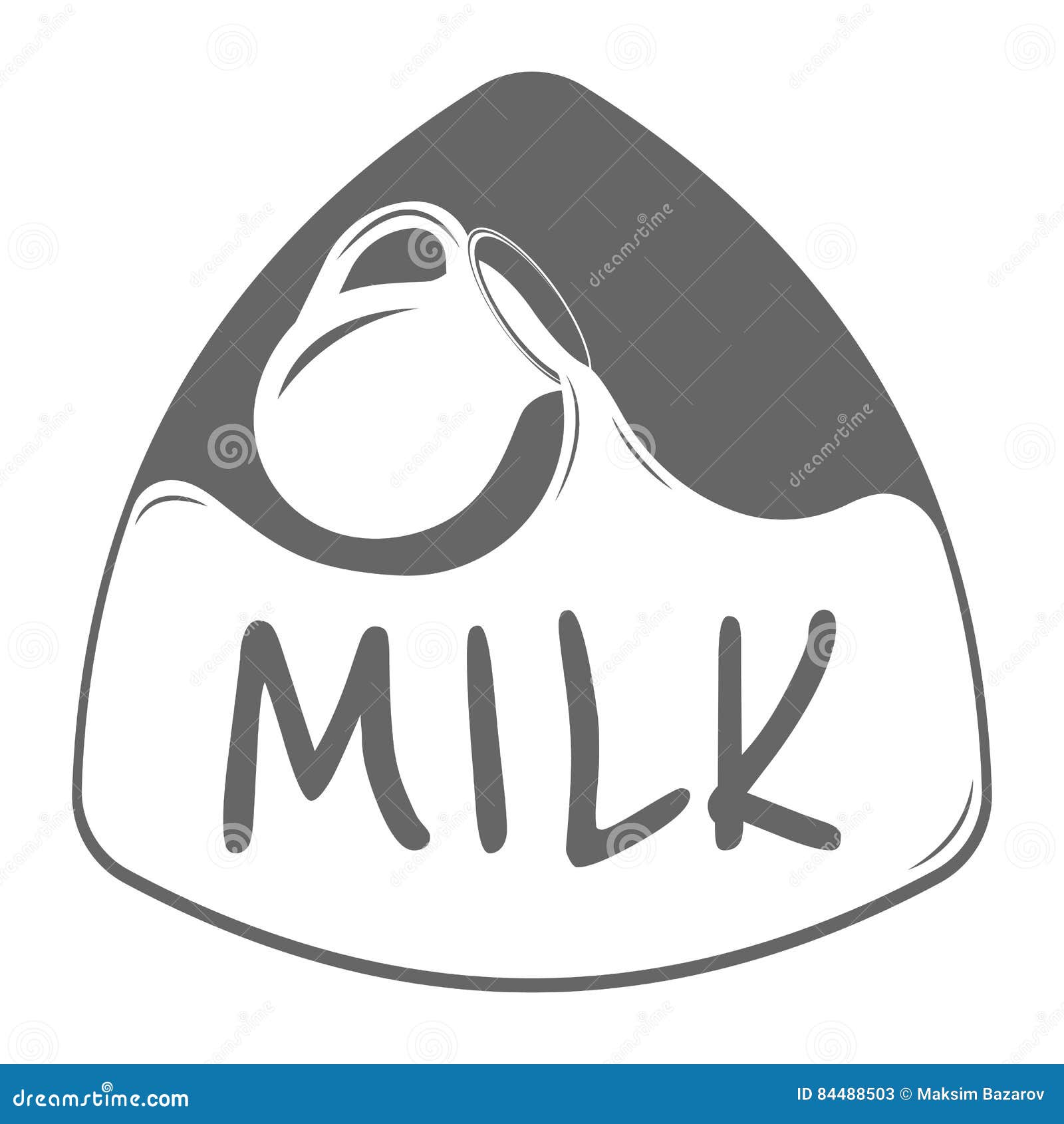 Milk label design template stock vector. Illustration of label - 84488503