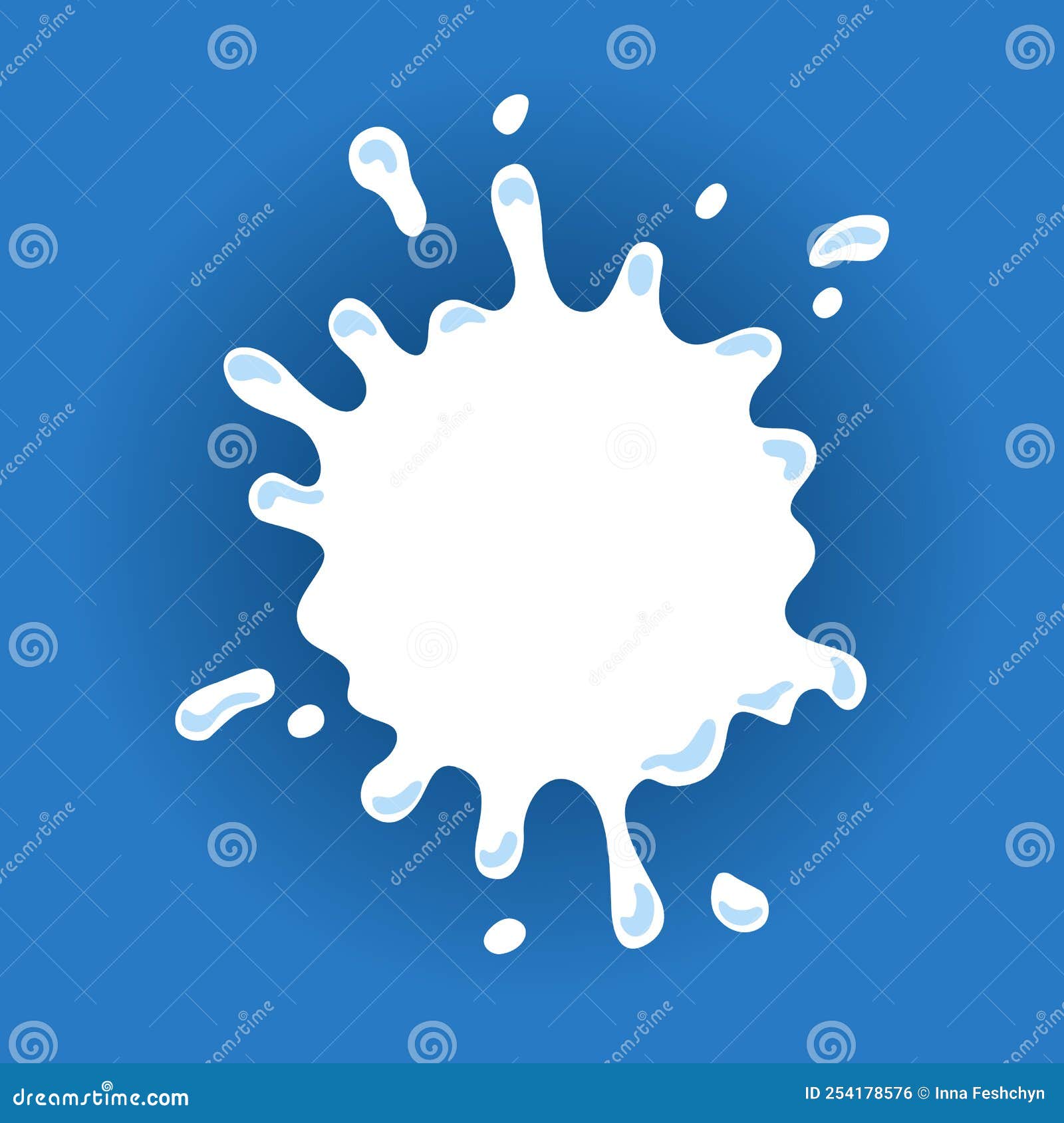 Milk Label with Drops and Splashes. Milk Badge of Creative Package ...