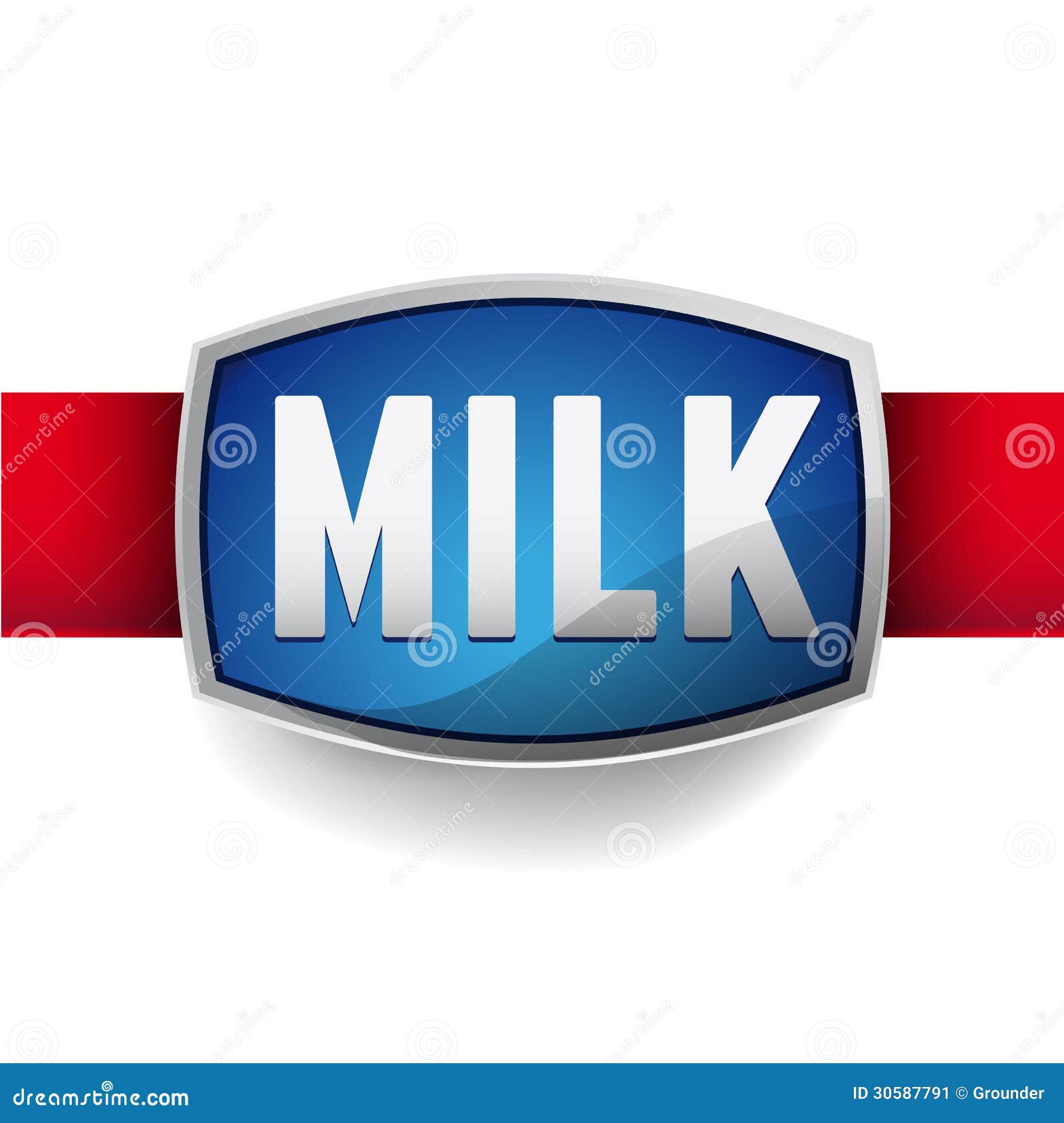 Milk Label Hand Written Text With Cow Silhouette Vector Illustration ...