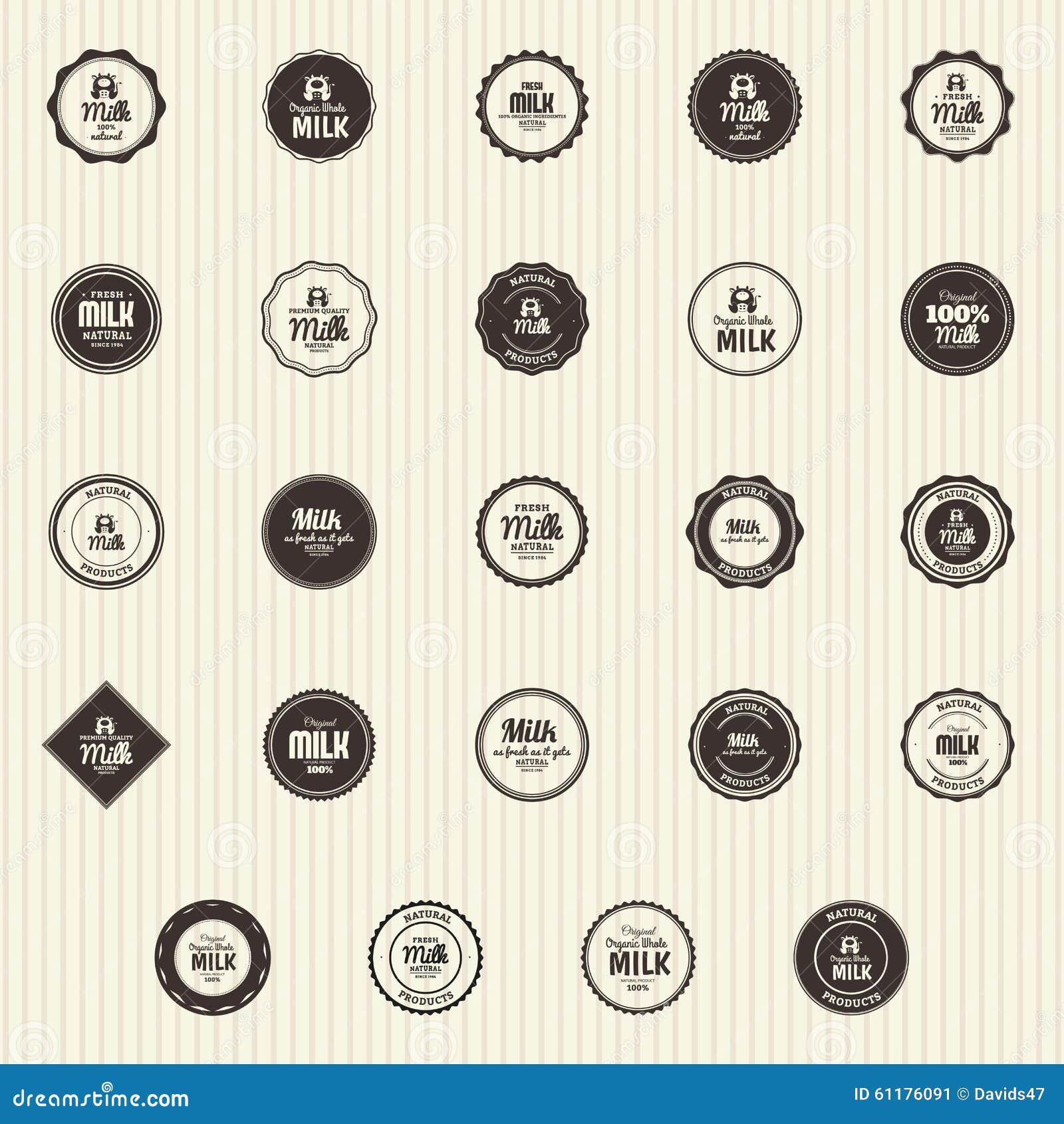 Milk labels stock vector. Illustration of nature, farm - 61176091