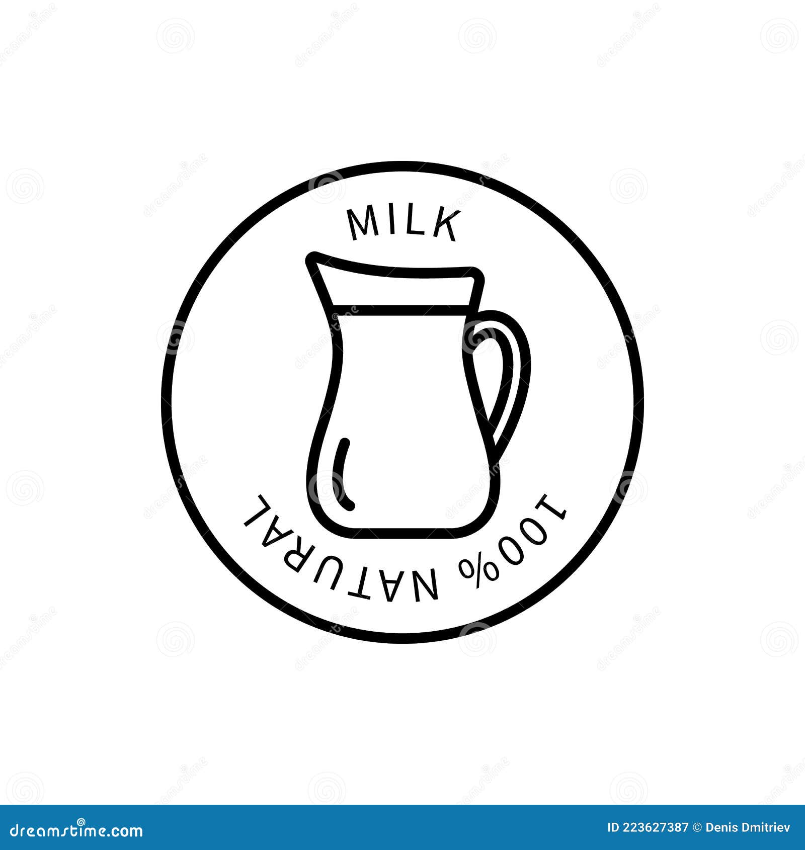 Milk Line Icon is in a Simple Style. Vector Sign in a Simple Style ...