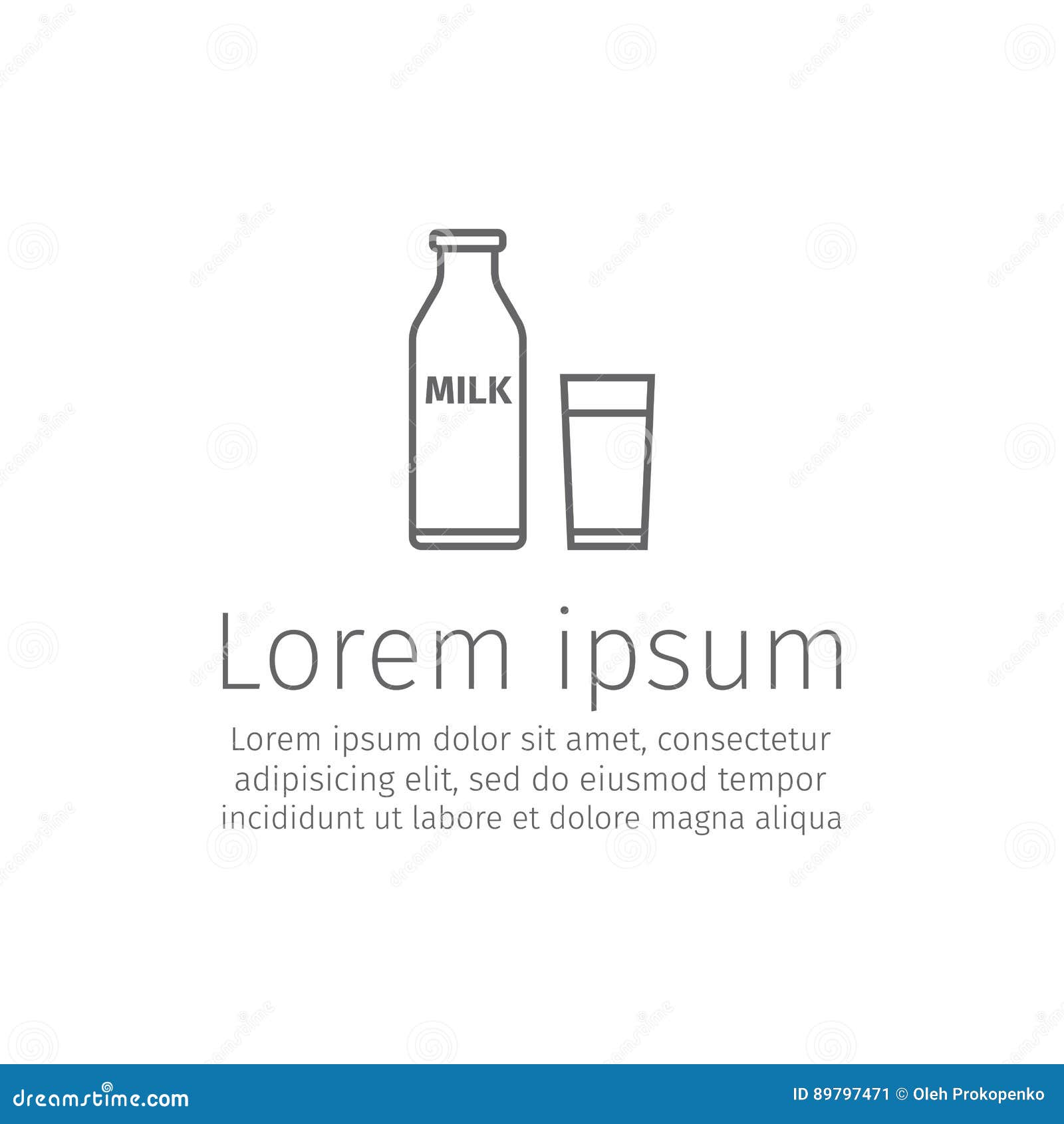 Milk. Line icon. stock illustration. Illustration of dairy - 89797471