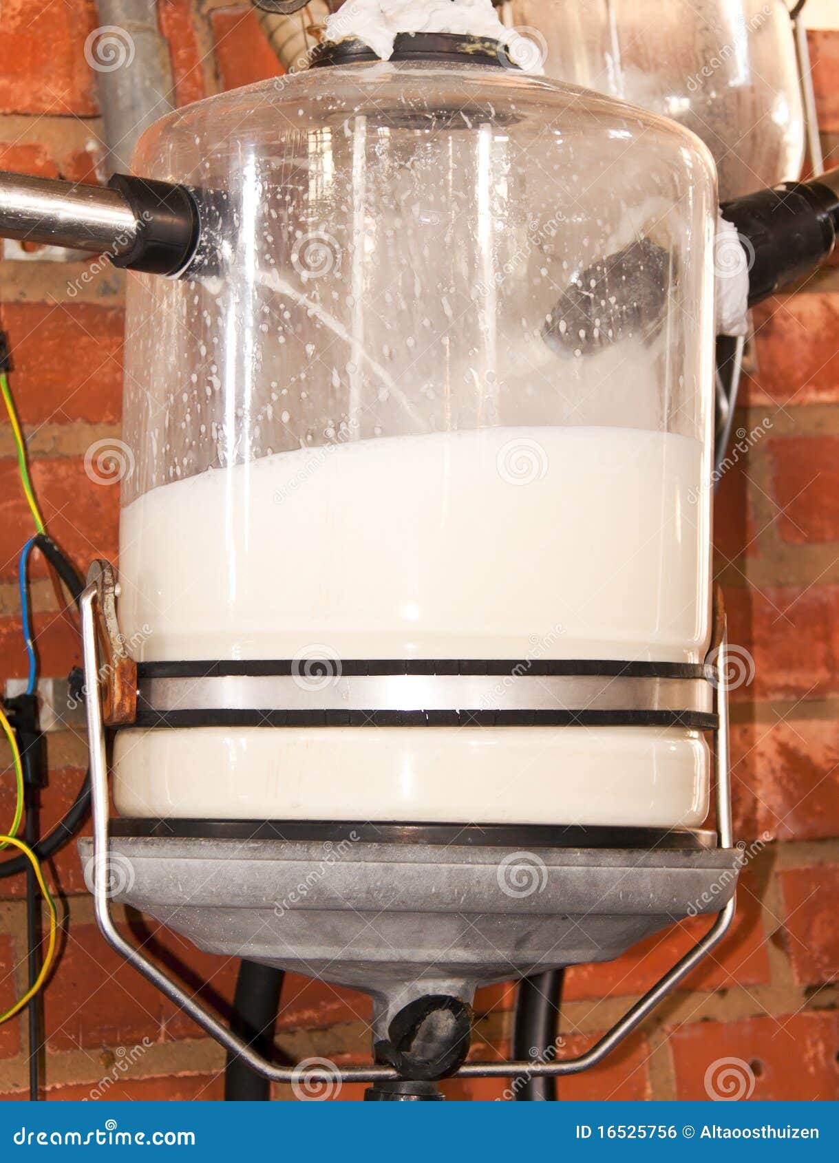 Milk machine full bottle stock photo. Image of milk, connect - 16525756