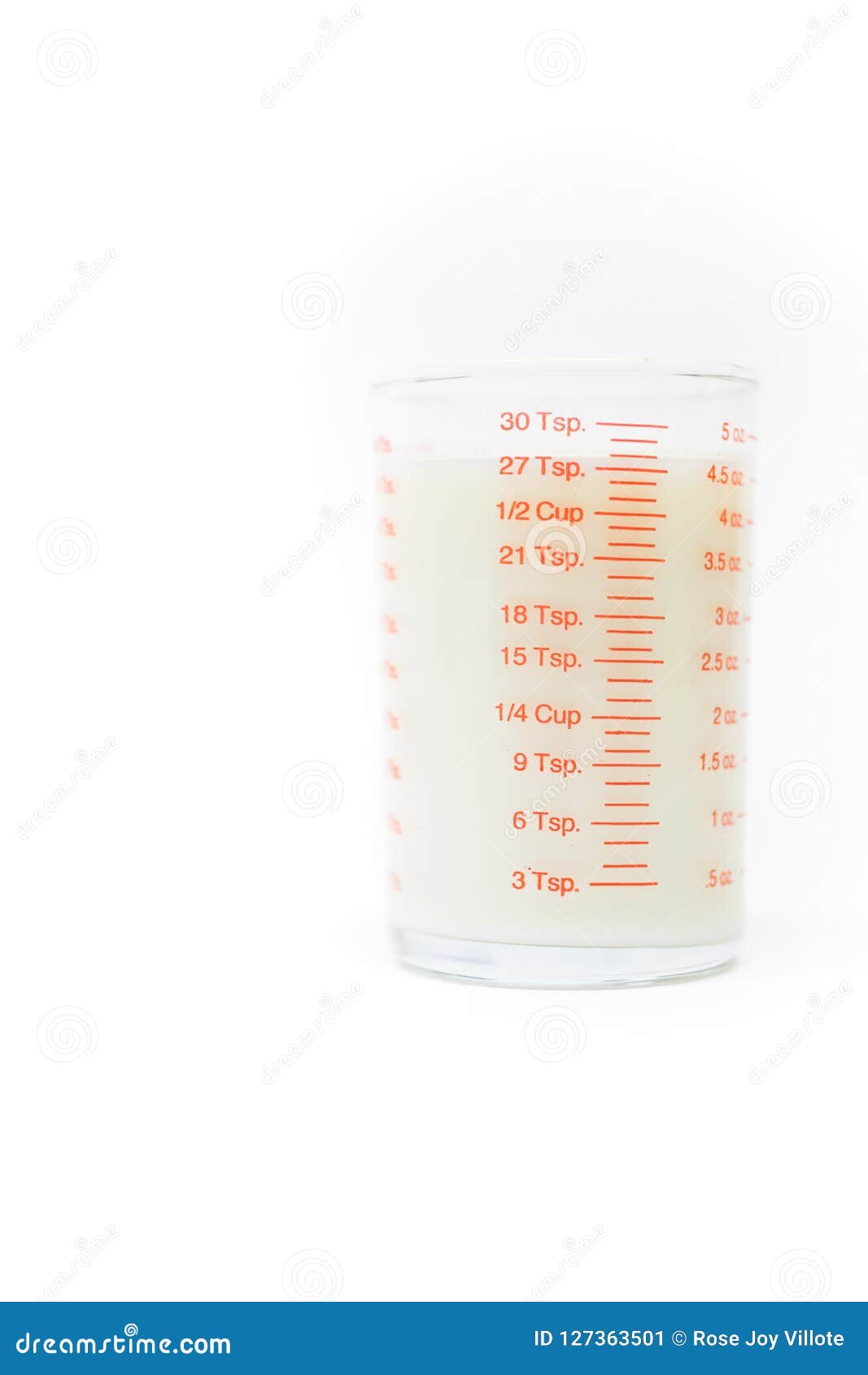 Milk in a measuring glass stock image. Image of gray - 127363501