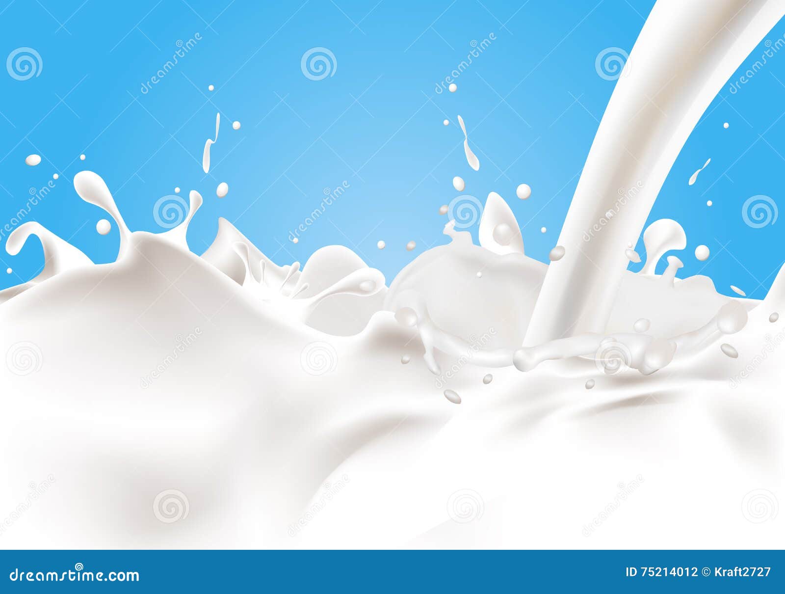 Milk into the milk stream stock vector. Illustration of eating - 75214012 Milk into the milk stream stock vector. Illustration of eating - 75214012