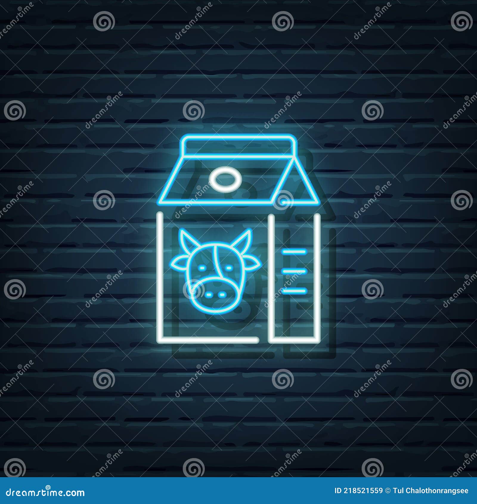 Milk Neon Sign stock illustration. Illustration of glowing - 218521559