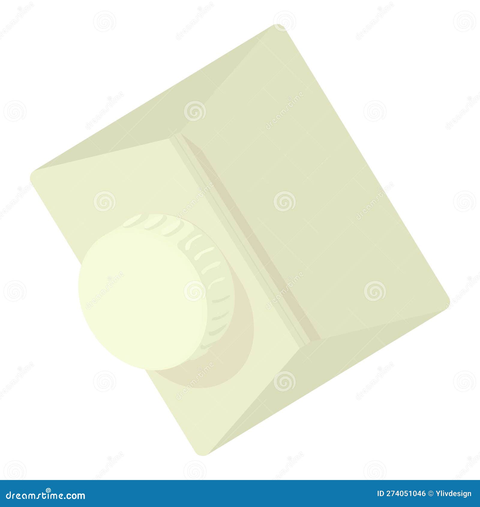 Milk Pack Icon Isometric Vector. White Closed Dairy Product Package Top ...