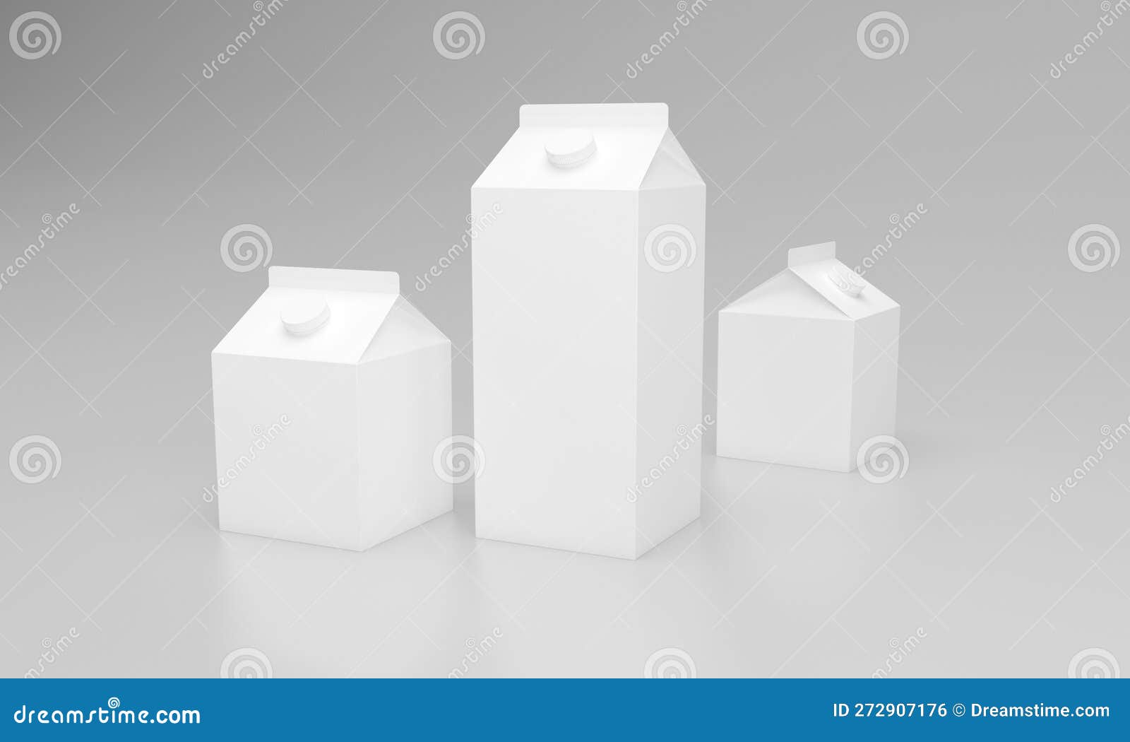 Three Milk Pack Two Half Liters and One Liters Carton Mockup Template ...