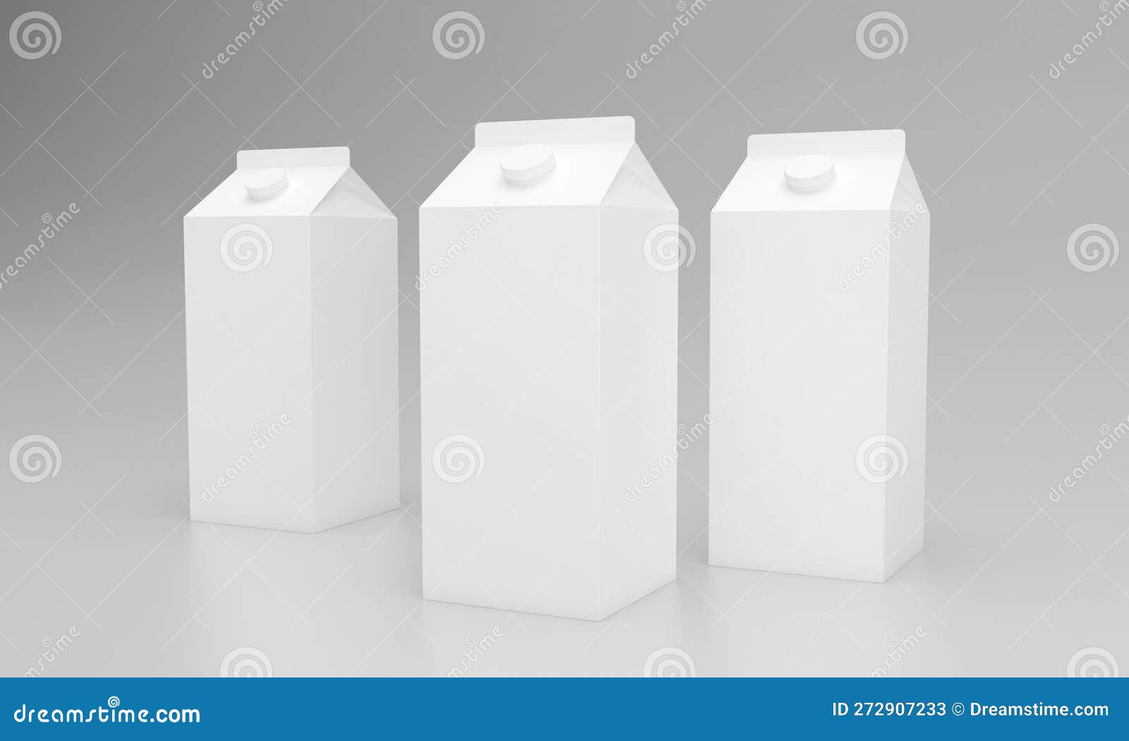 Three Milk Packaging One Liters Carton Mockup Template Stock ...