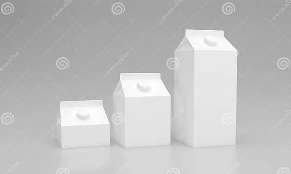 Three Milk Pack Packaging One Half Liters and One 250 Ml Stock ...