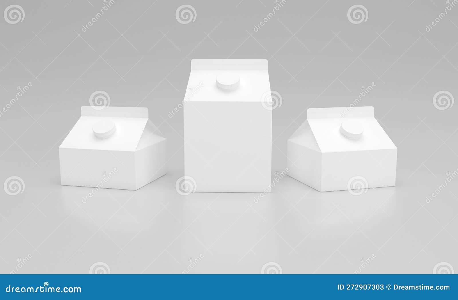 Three Milk Pack One Half Liters and Two 250 Ml Mockup Template Stock ...