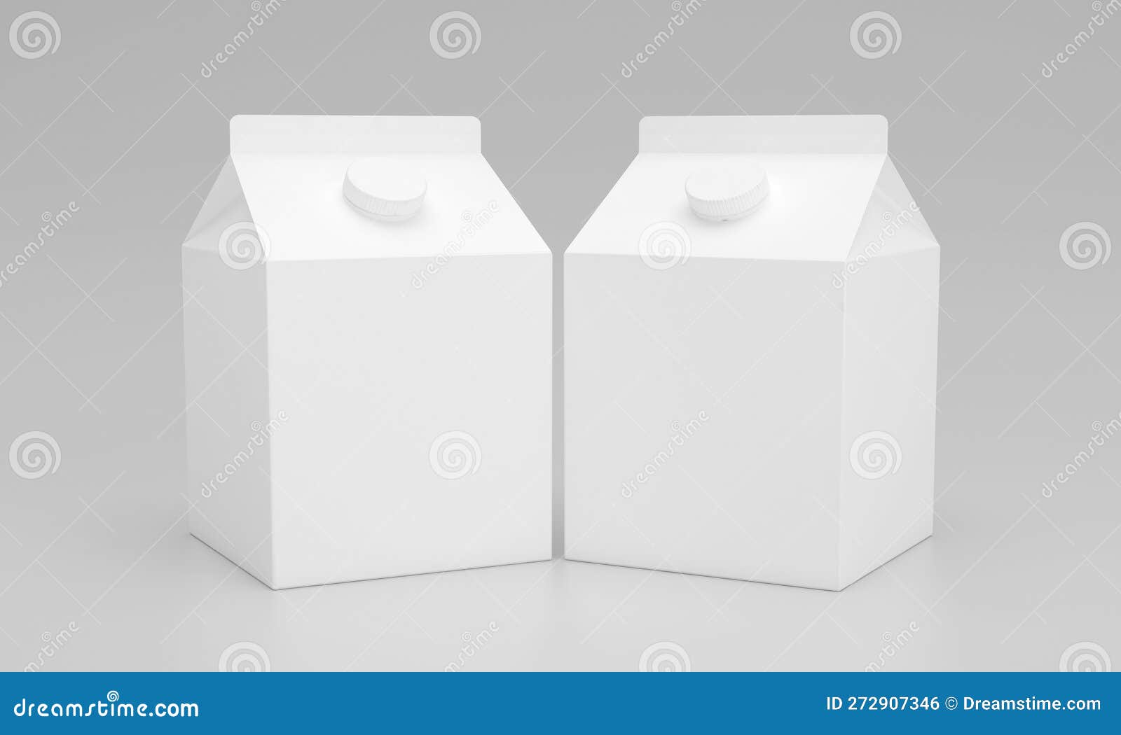 Two Milk Pack Half Liters Mockup Template Stock Illustration ...