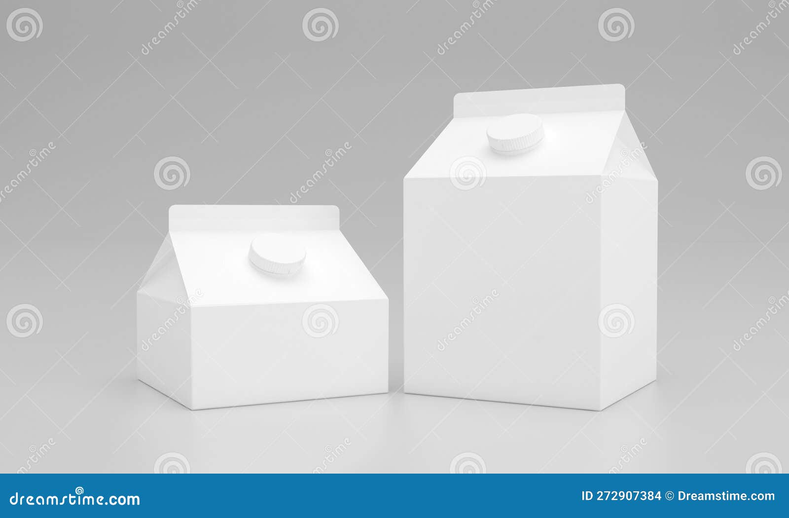 Two Milk Pack One Half Liters and 250 Ml Mockup Template Stock ...