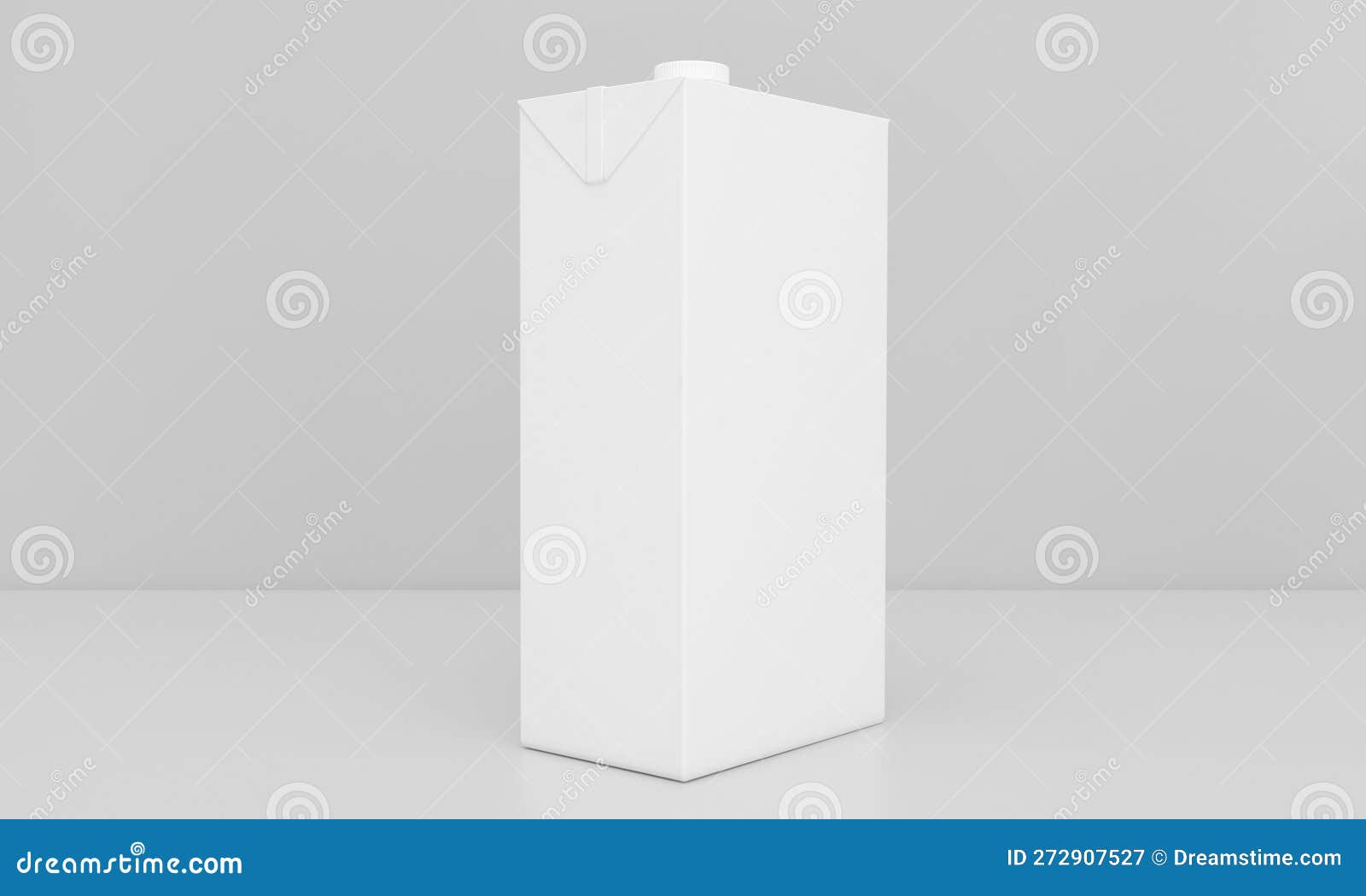 Milk Pack One Liters Mockup Template Stock Illustration - Illustration ...
