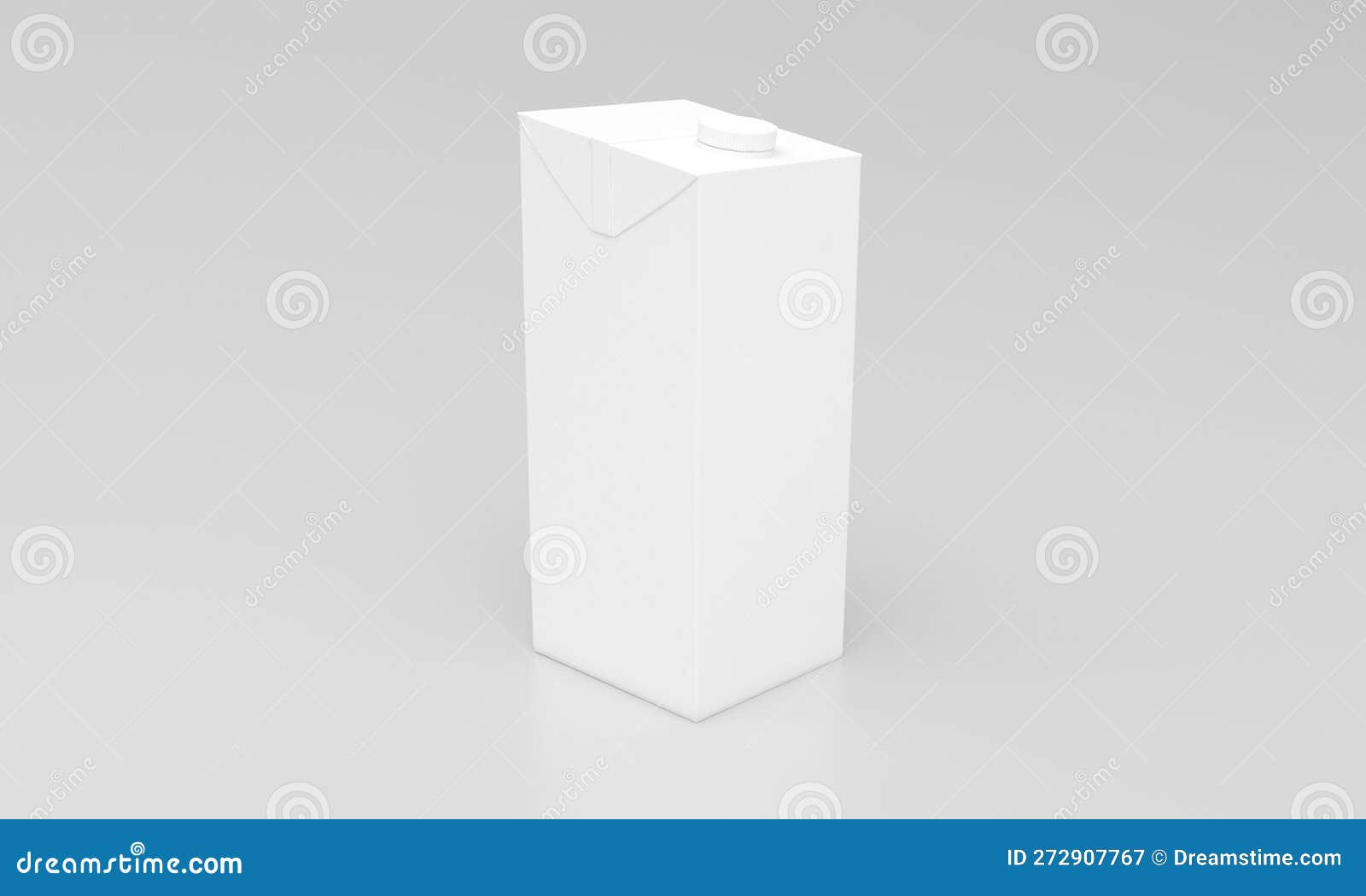 Milk Packaging One Liters Carton Mockup Template Stock Illustration ...