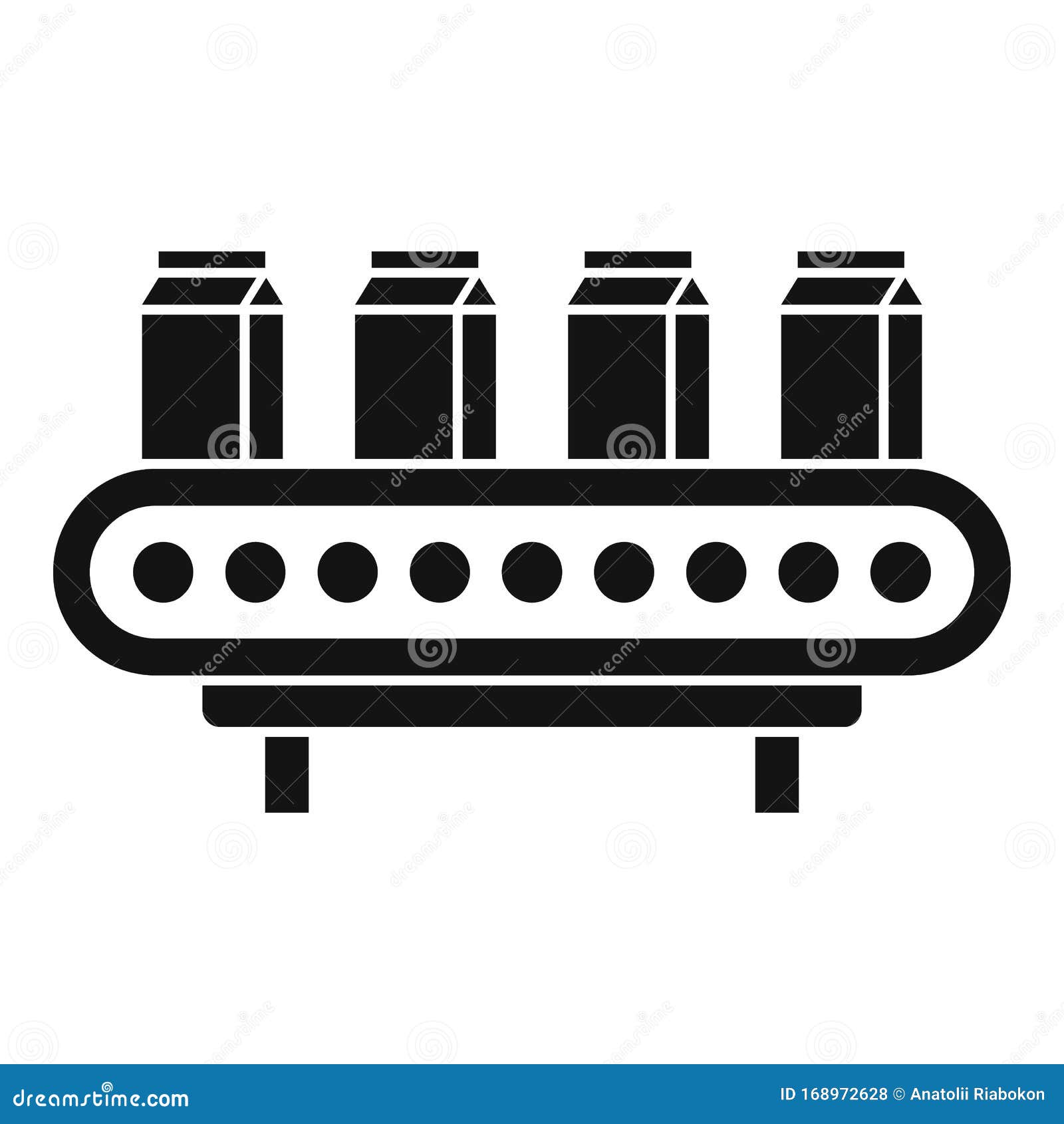 Milk Package Assembly Line Icon, Simple Style Stock Vector ... Milk Package Assembly Line Icon, Simple Style Stock Vector ...
