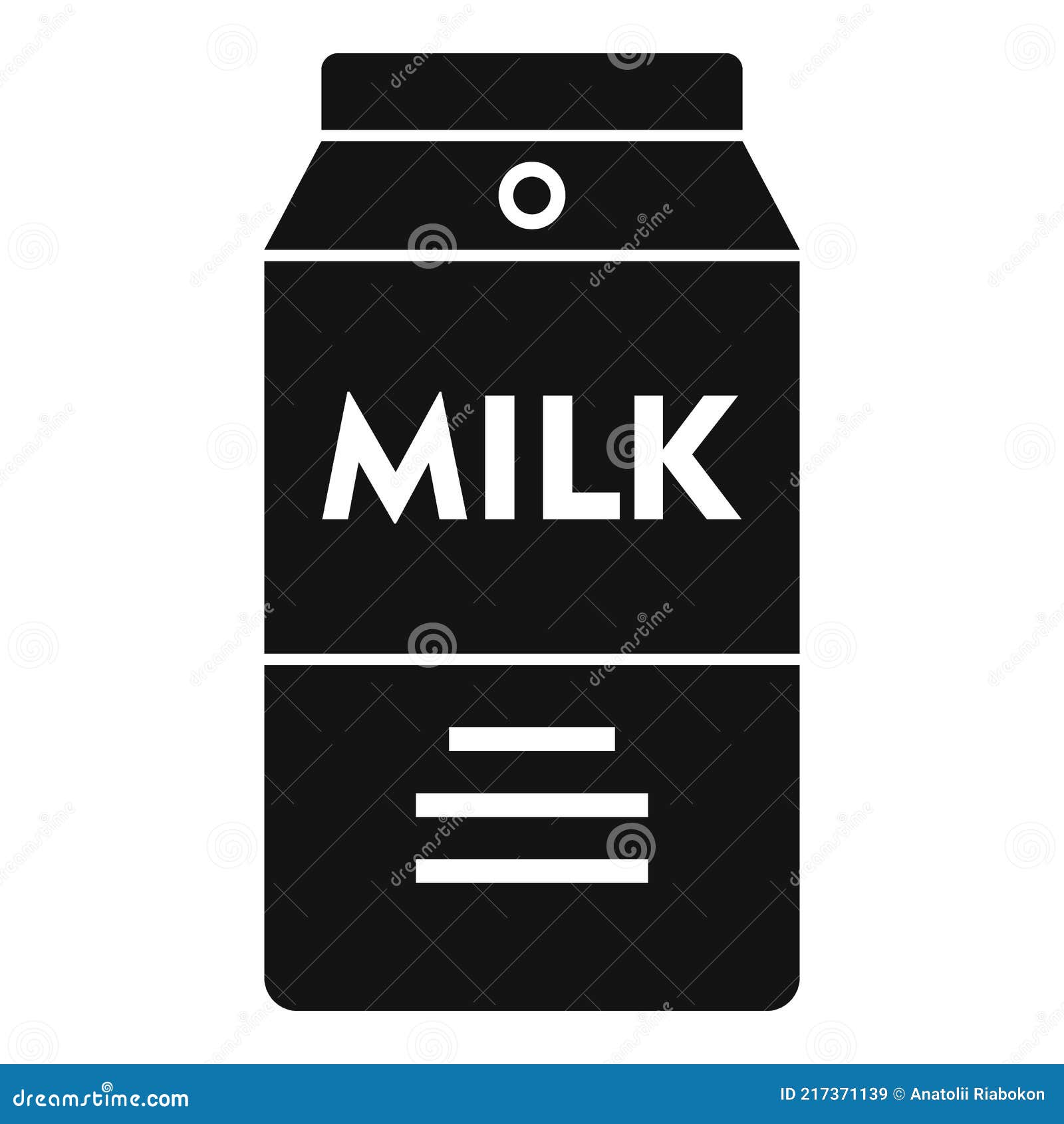 Milk Package Icon, Simple Style Stock Vector - Illustration of product ...