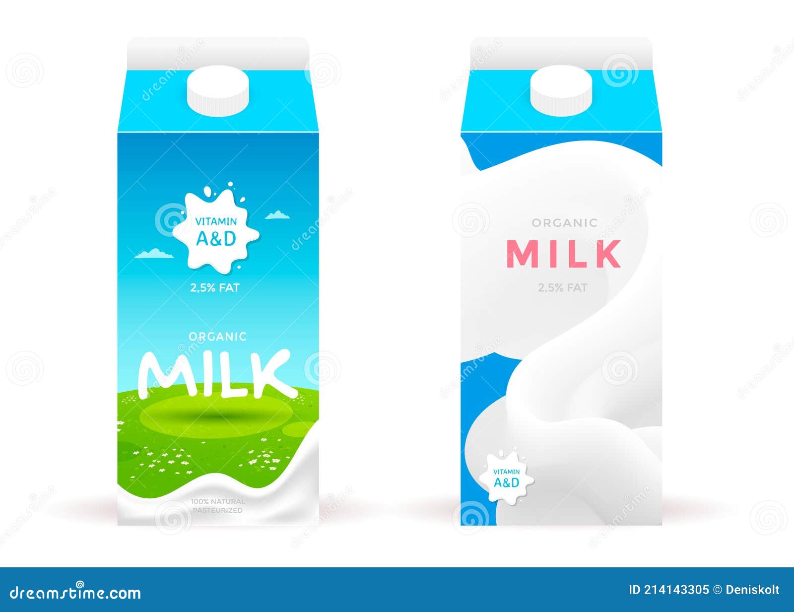 Milk Package Product Design Template. Stock Vector - Illustration of ...