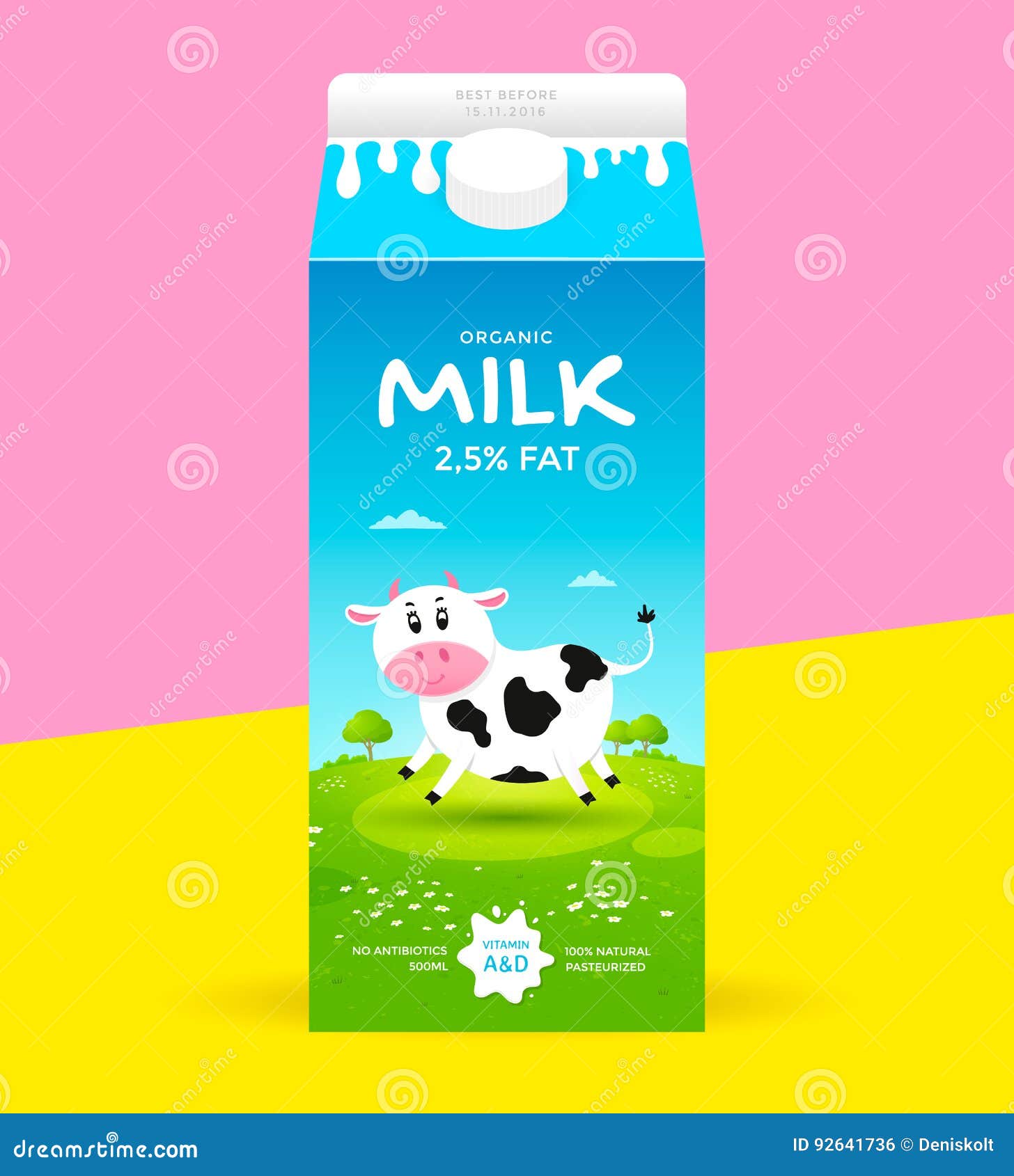 Milk package template stock vector. Illustration of label - 92641736