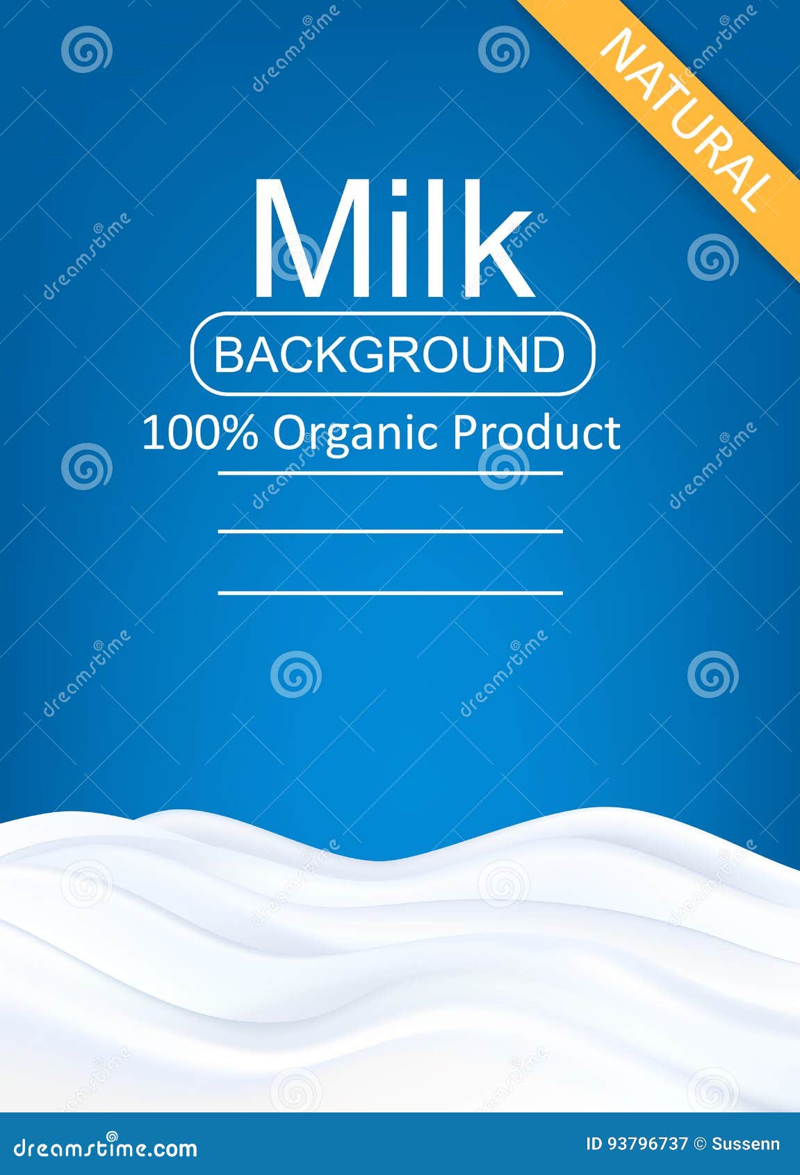 Milk Package Template stock vector. Illustration of nature - 93796737