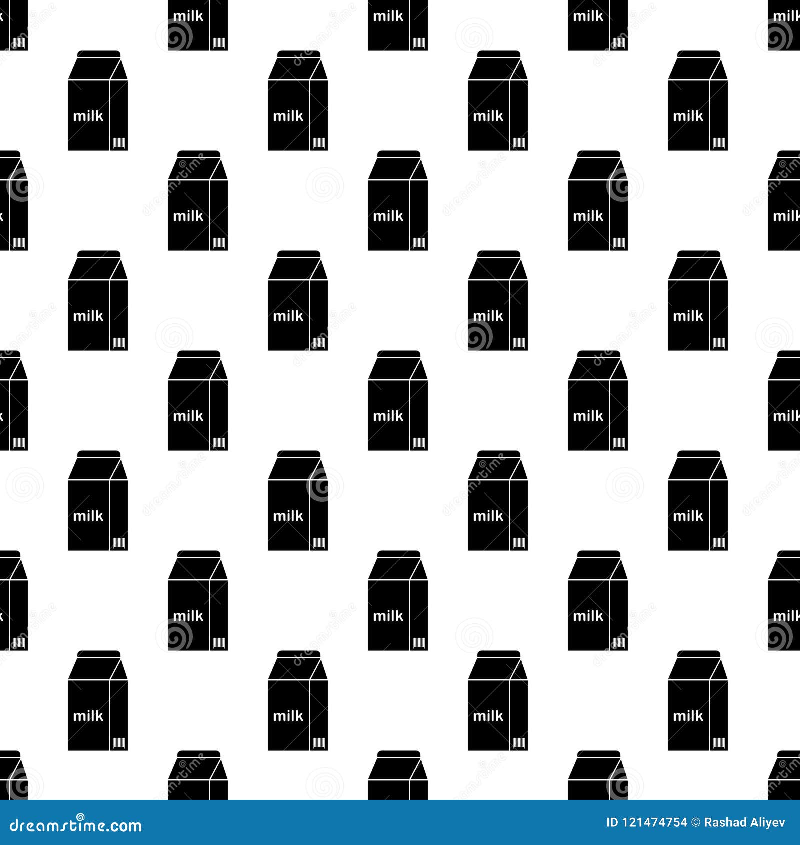 Milk Packaging Icon in Pattern Style Stock Illustration - Illustration ...