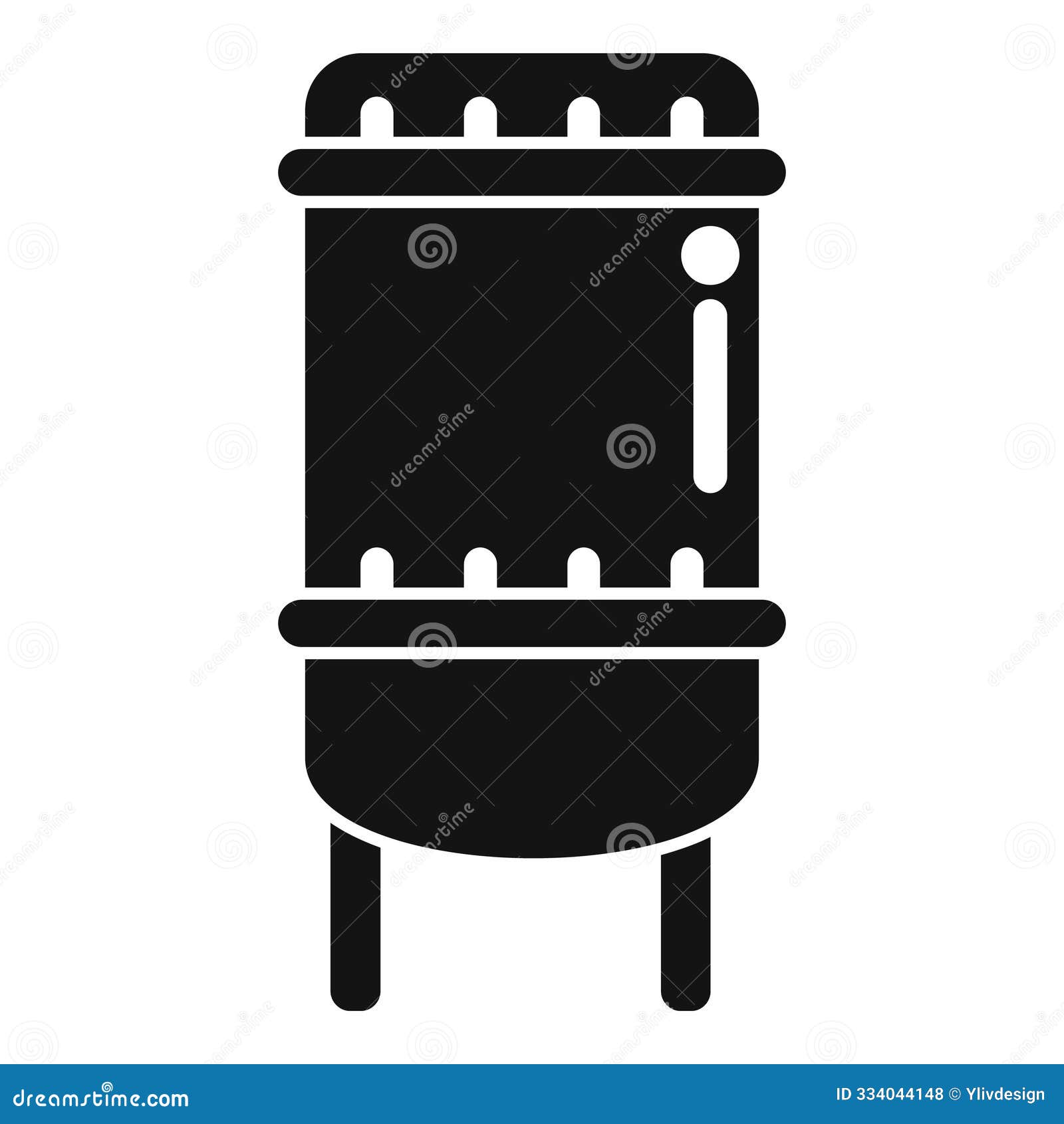Milk Pasteurization Tank Icon, Dairy Plant Equipment Representing Milk ...