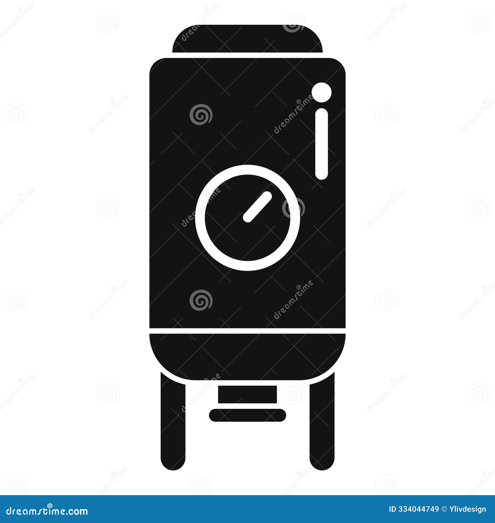 Milk Pasteurization Tank Icon, Dairy Plant Equipment Representing Milk ...