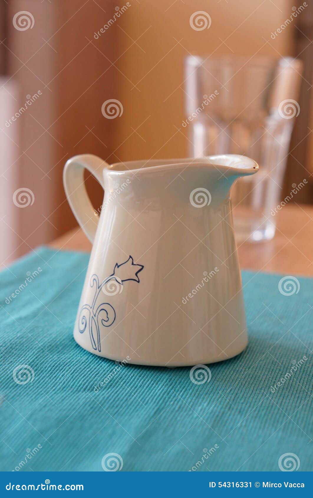 Milk pitcher stock image. Image of milk, pitcher, table - 54316331