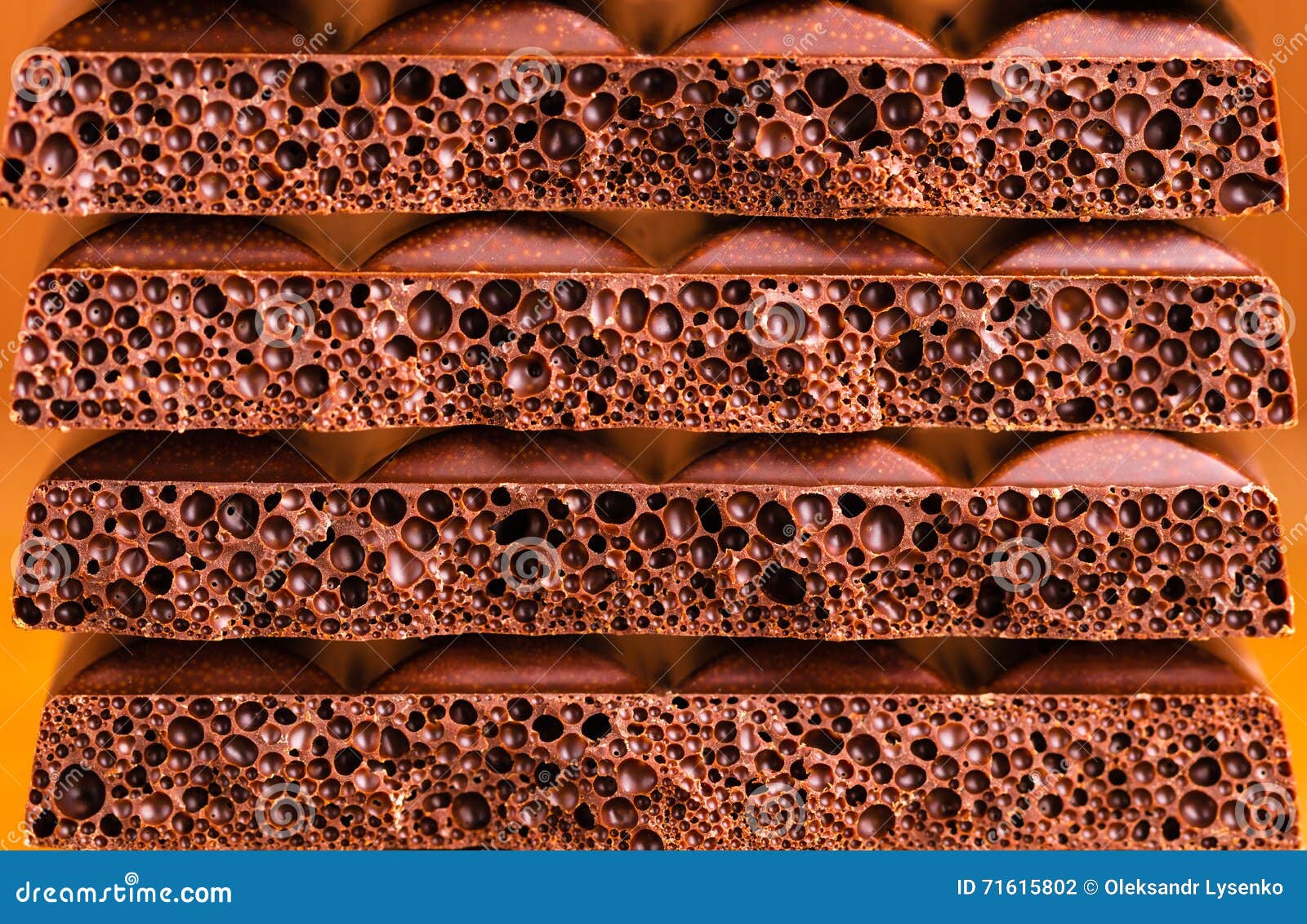 Milk Porous Chocolate Closeup Stock Photo - Image of food, square: 71615802