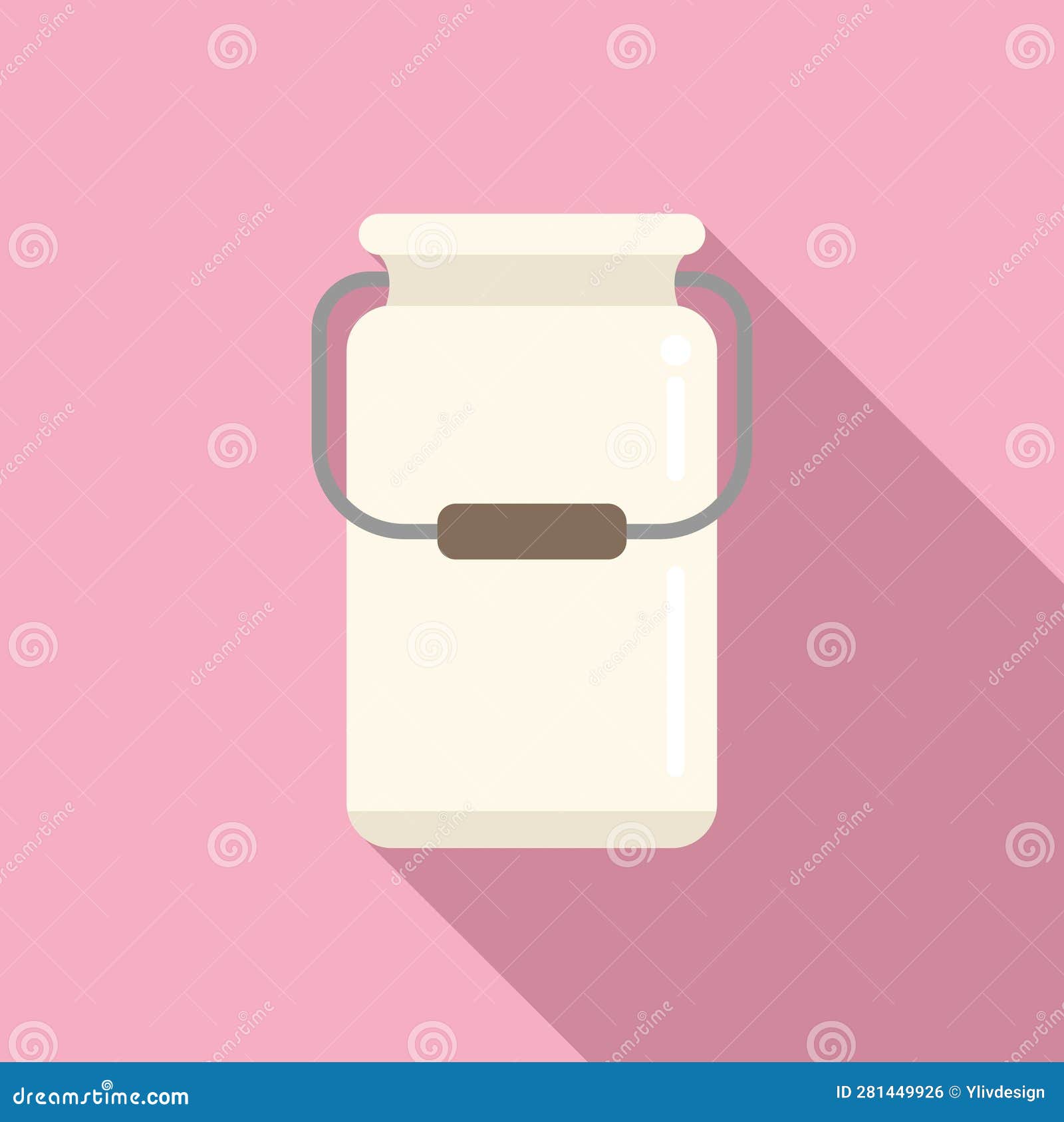 Milk Pot Icon Flat Vector. Food Production Stock Illustration ...