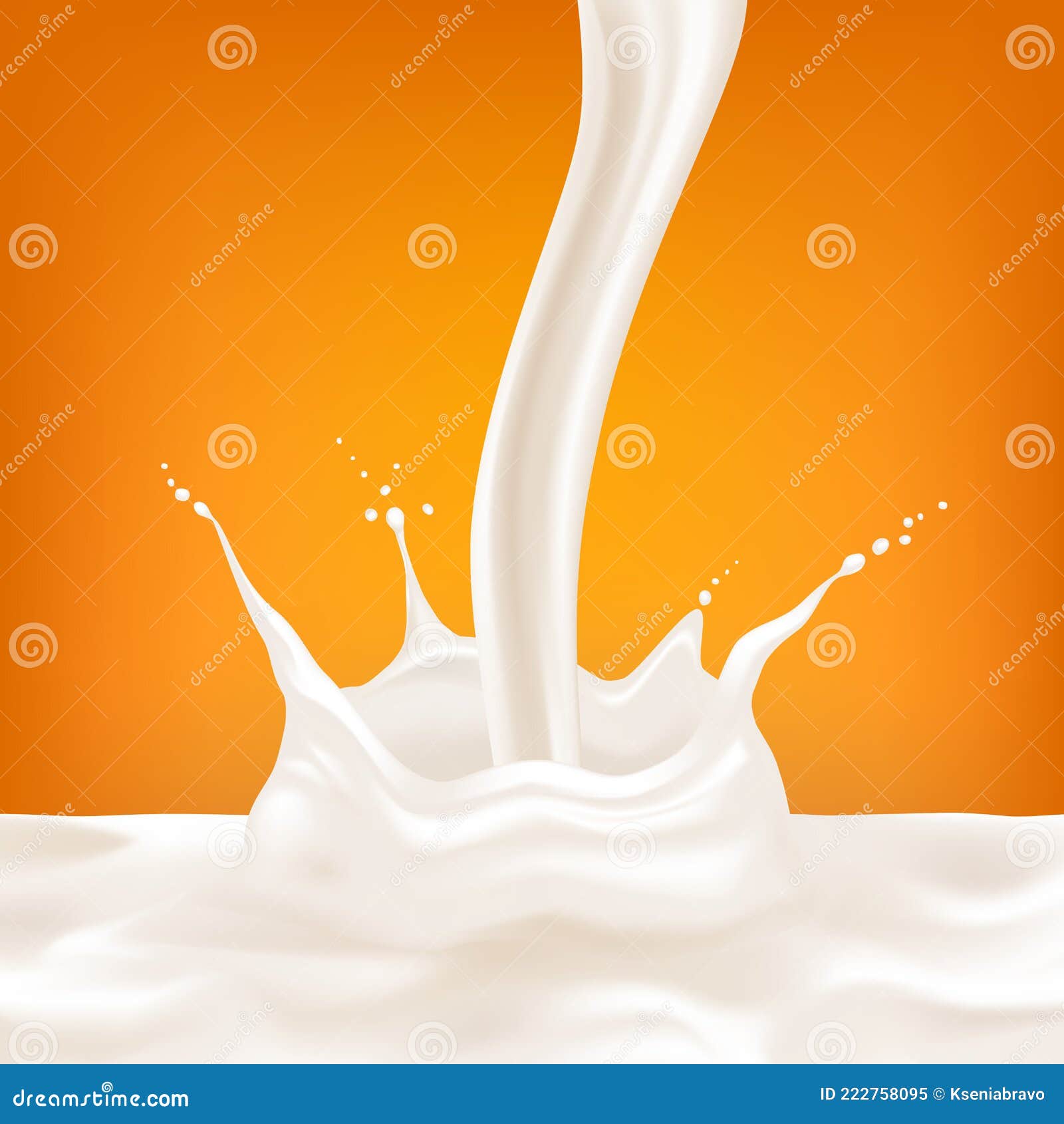 Milk, Pour a Stream of Milk Stock Vector - Illustration of texture ...