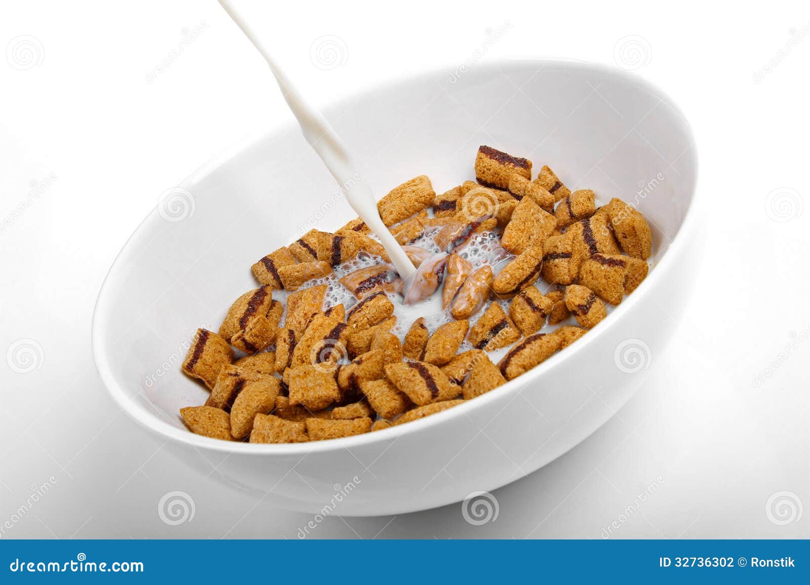 Milk Pouring Bowl Delicious Chocolate Pillows Photos - Free & Royalty ...