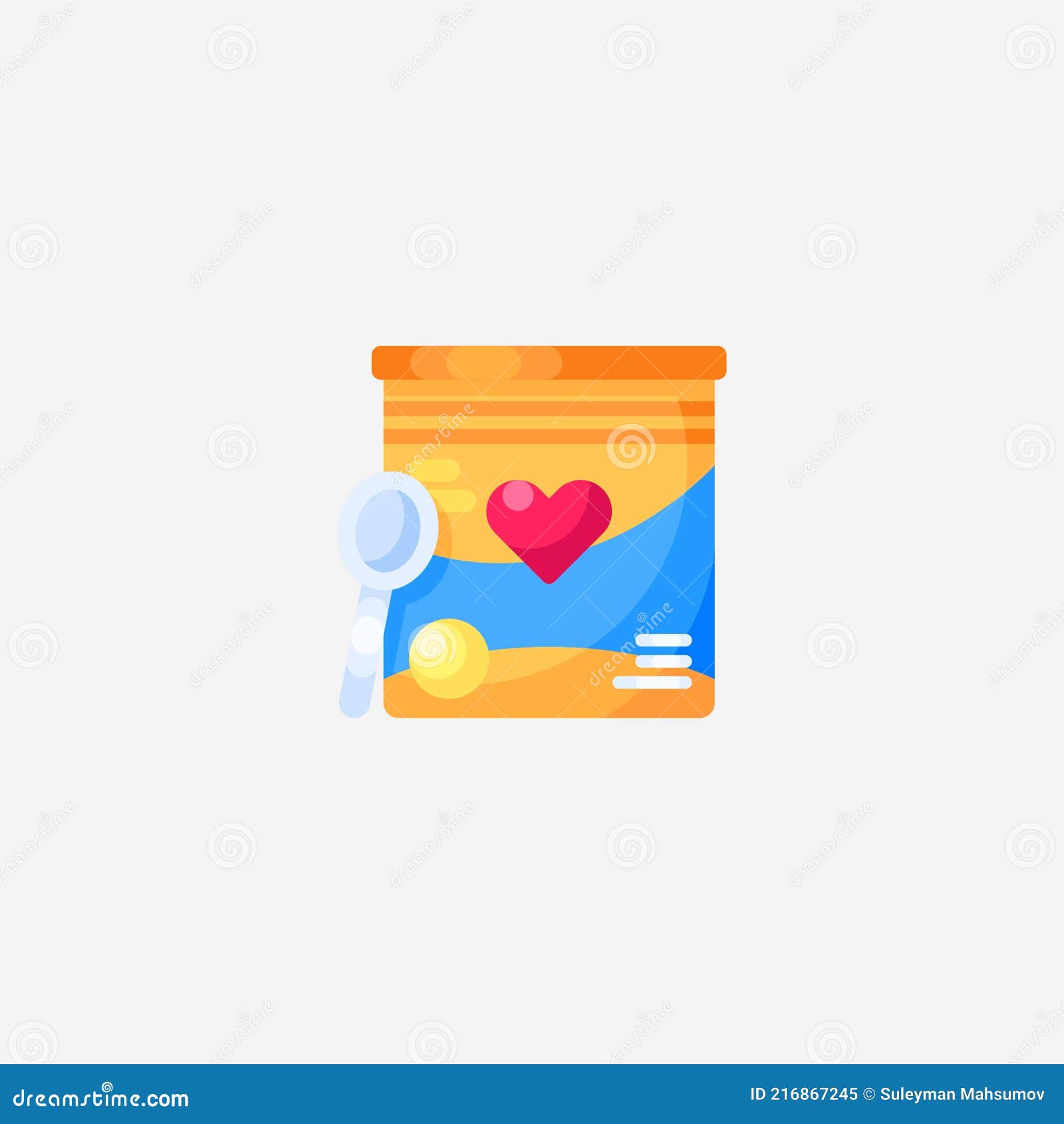 Milk Powder Vector Icon Sign Symbol Stock Vector - Illustration of ...