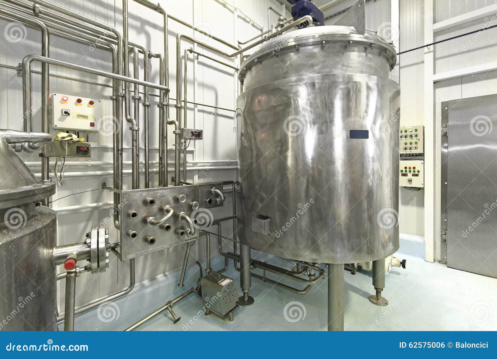 Milk Processing Plant stock photo. Image of process, pipes - 62575006