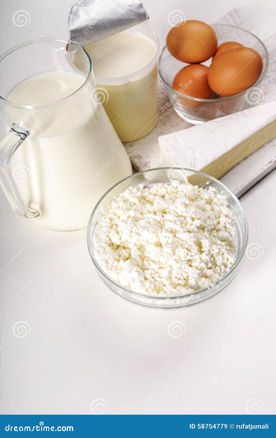 Milk products stock image. Image of assortment, dieting - 58754779
